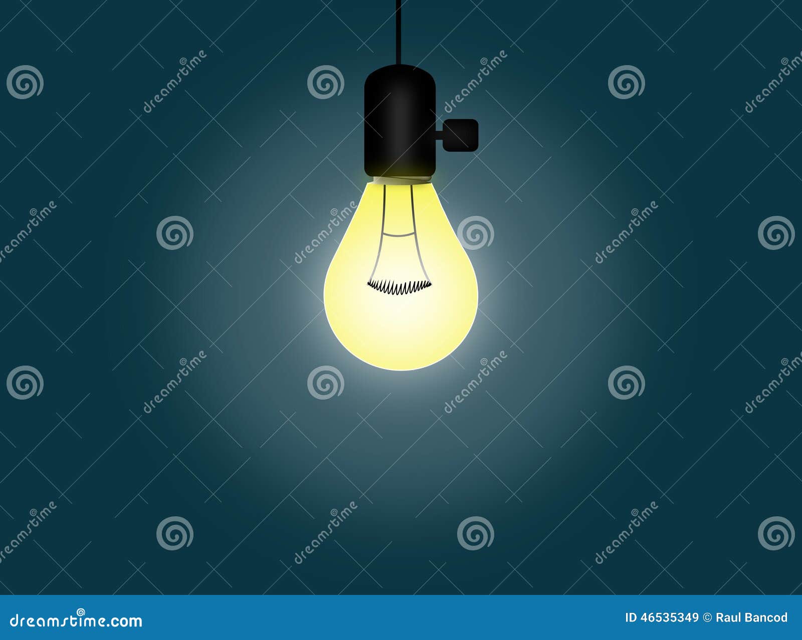 Light Bulb stock vector. Illustration of illumination - 46535349