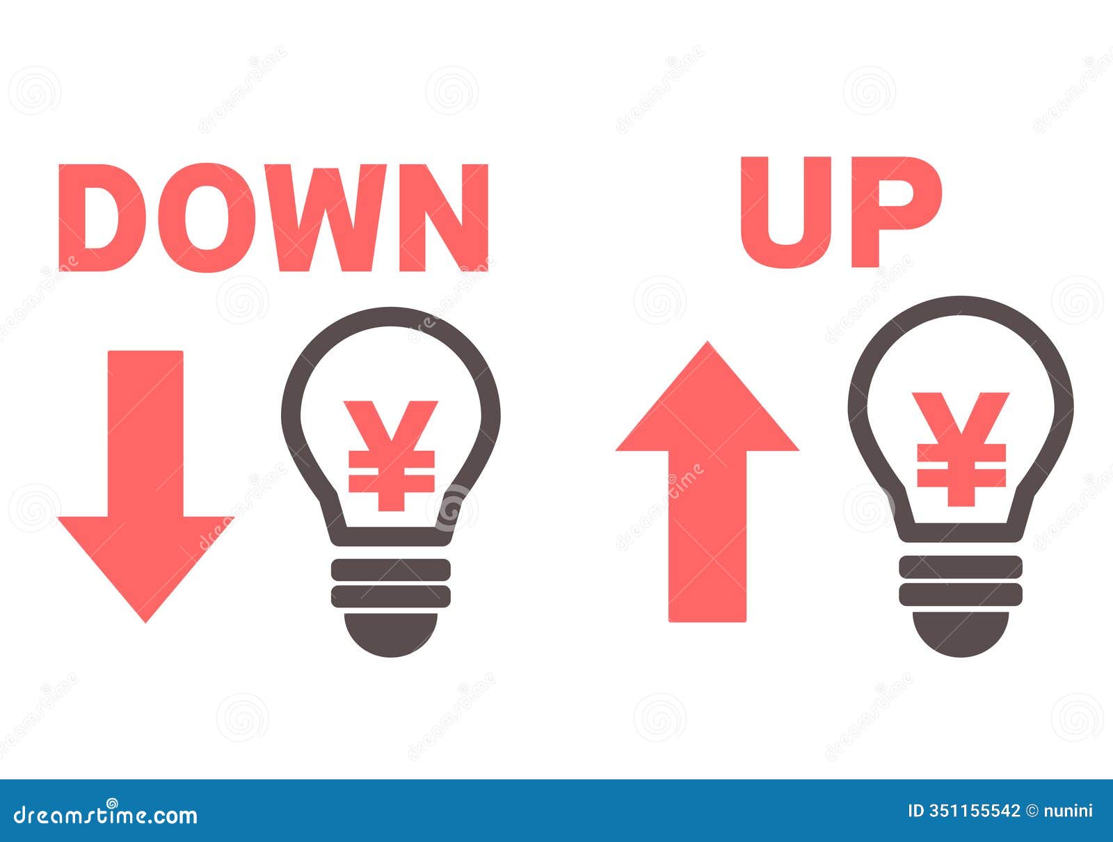 Light Bulb Illustration Regarding Electricity Bill Increase Decrease Stock Illustration ...