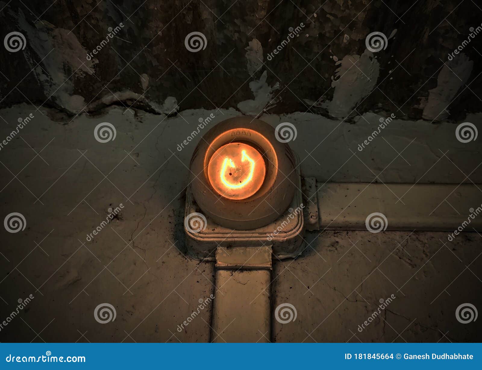 A Light Bulb with Indian Village House . Stock Photo - Image of house ...