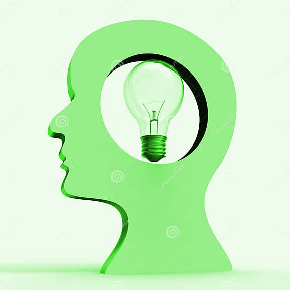 Light Bulb Indicates Think about it and Considering Stock Illustration ...
