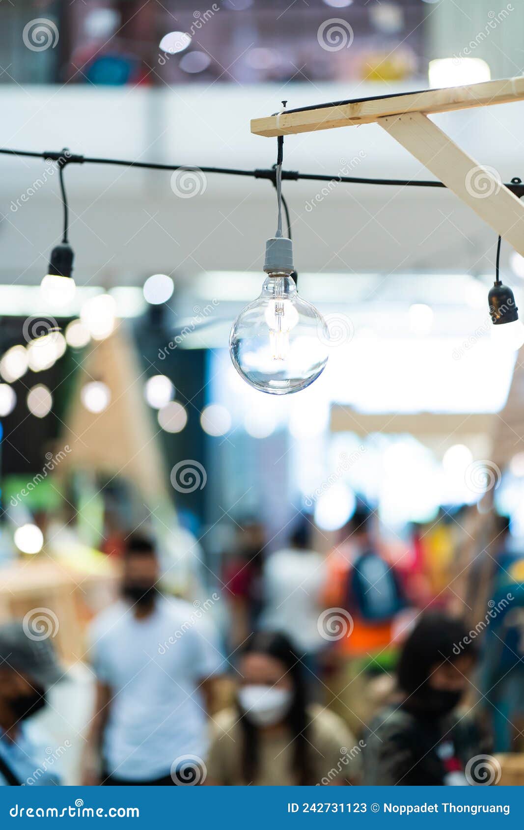 Light bulb in indoor event stock image. Image of equipment - 242731123