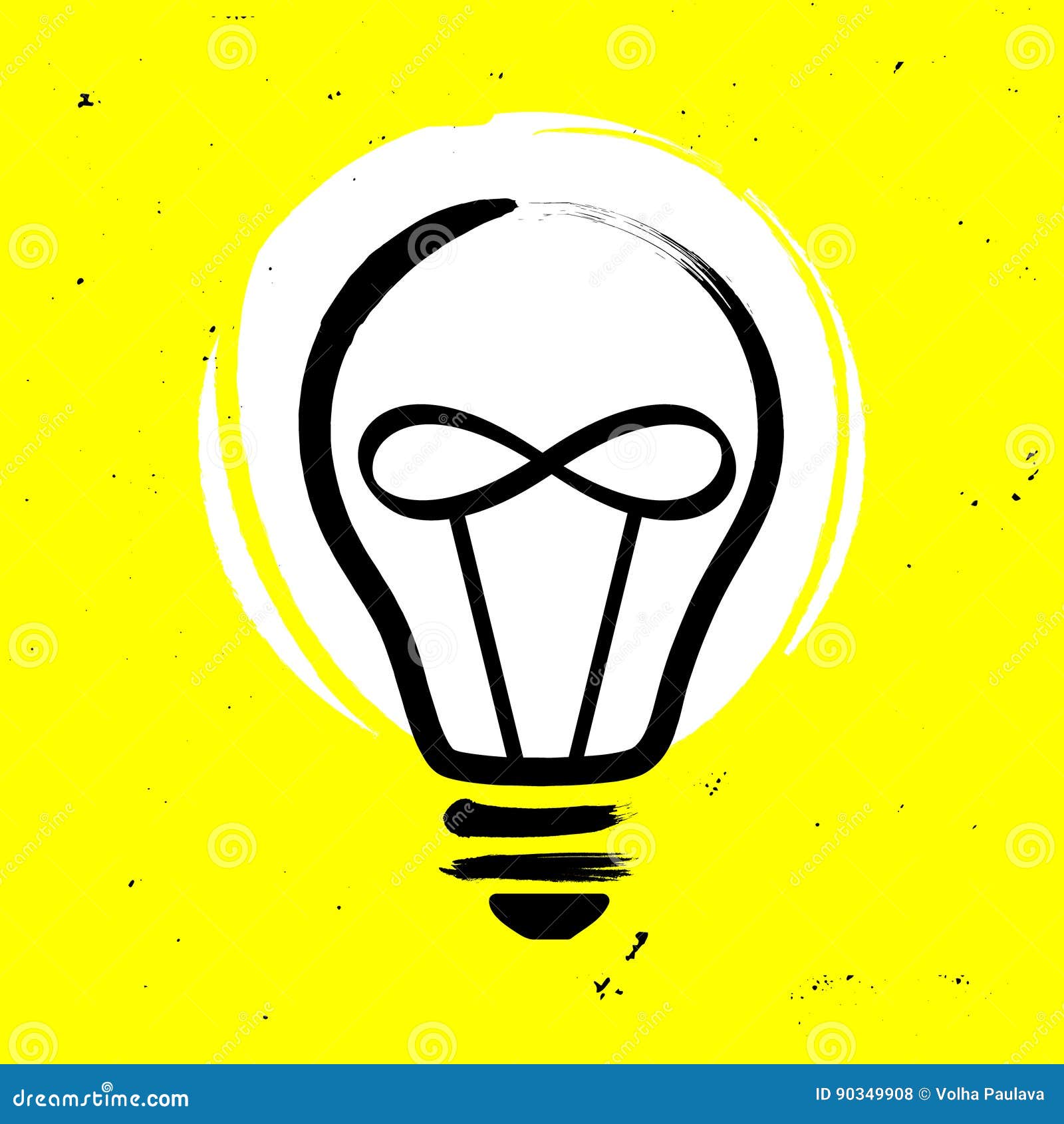 Light Bulb with Infinity Sign. Vector Illustration Stock Vector ...