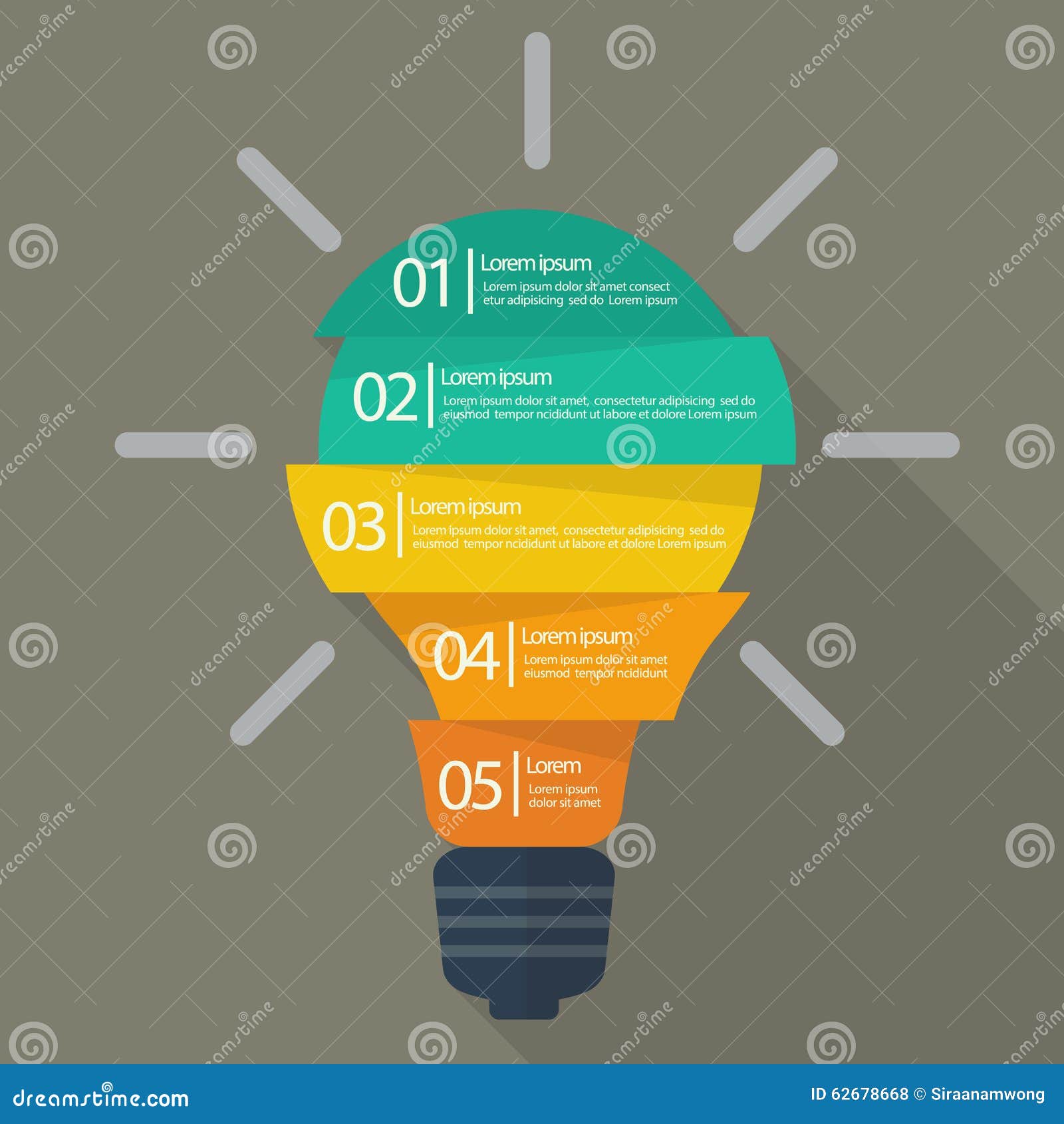 Light bulb infographic stock vector. Illustration of smart - 62678668