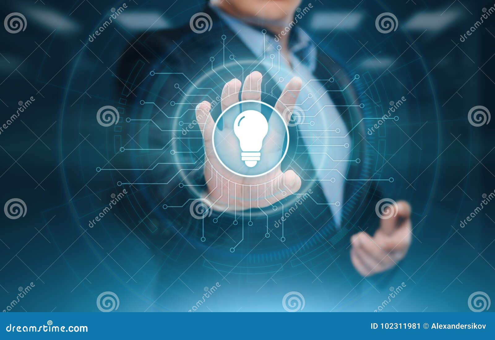 Light Bulb Innovation Solution Business Technology Concept Stock ...