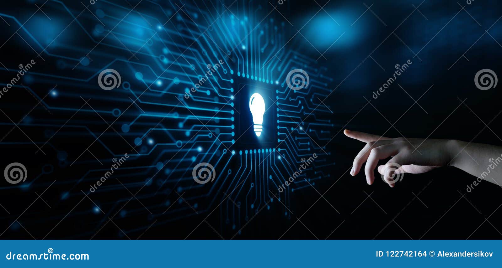 Light Bulb Innovation Solution Business Technology Concept Stock Photo ...