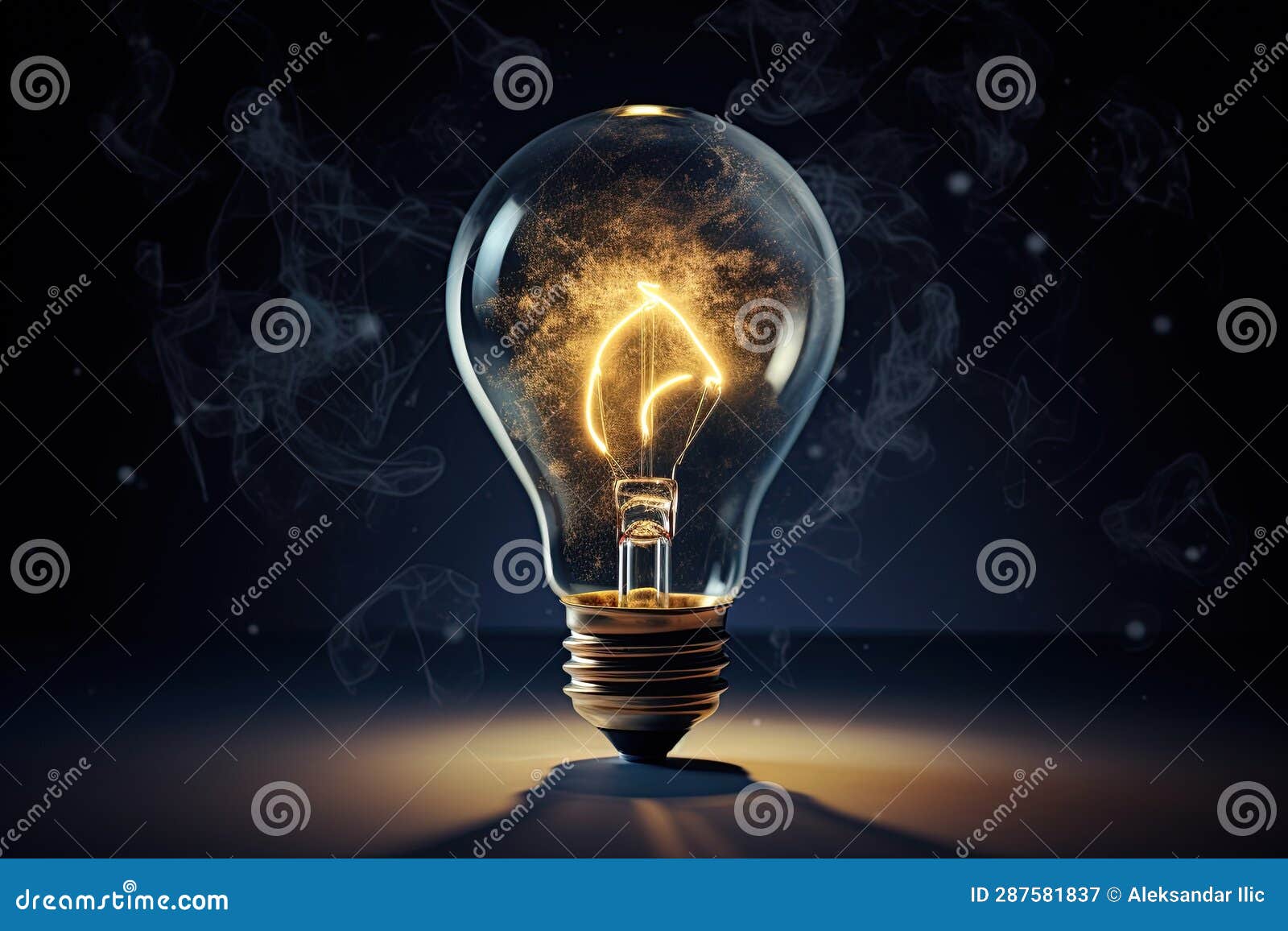 Light Bulb. Innovative Idea and Creative Thinking Concept. Generative ...
