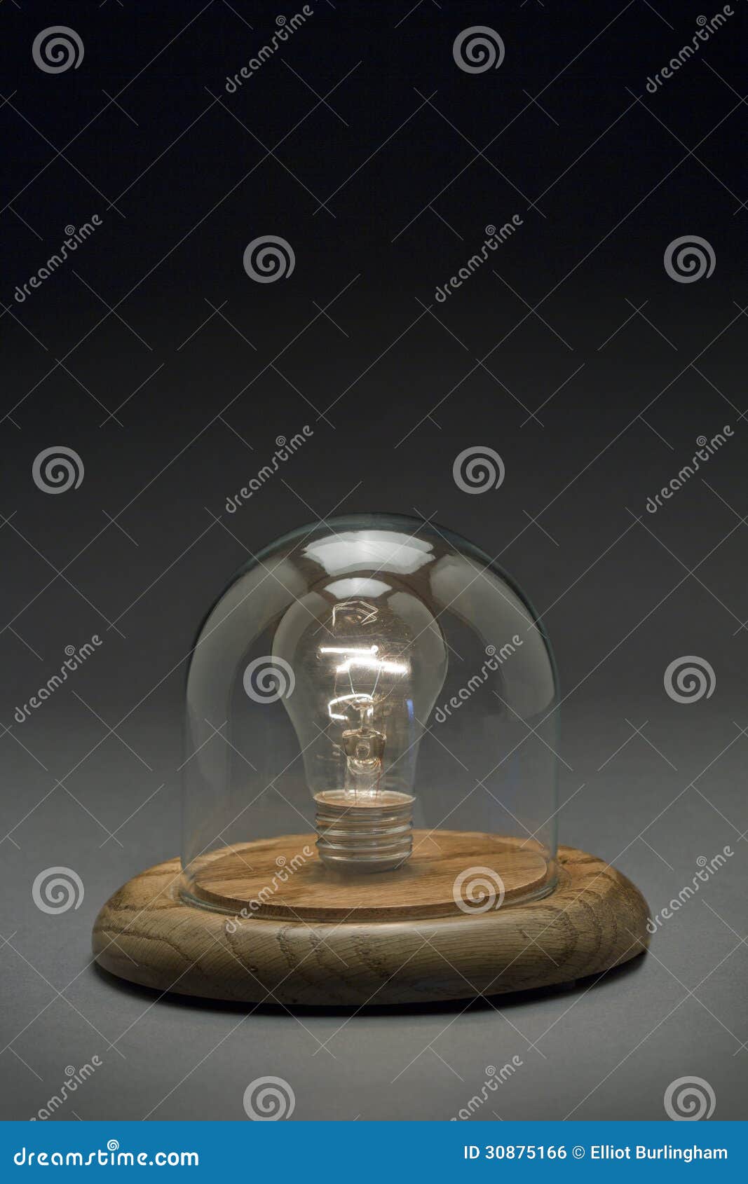 Light bulb inside a dome stock photo. Image of light - 30875166