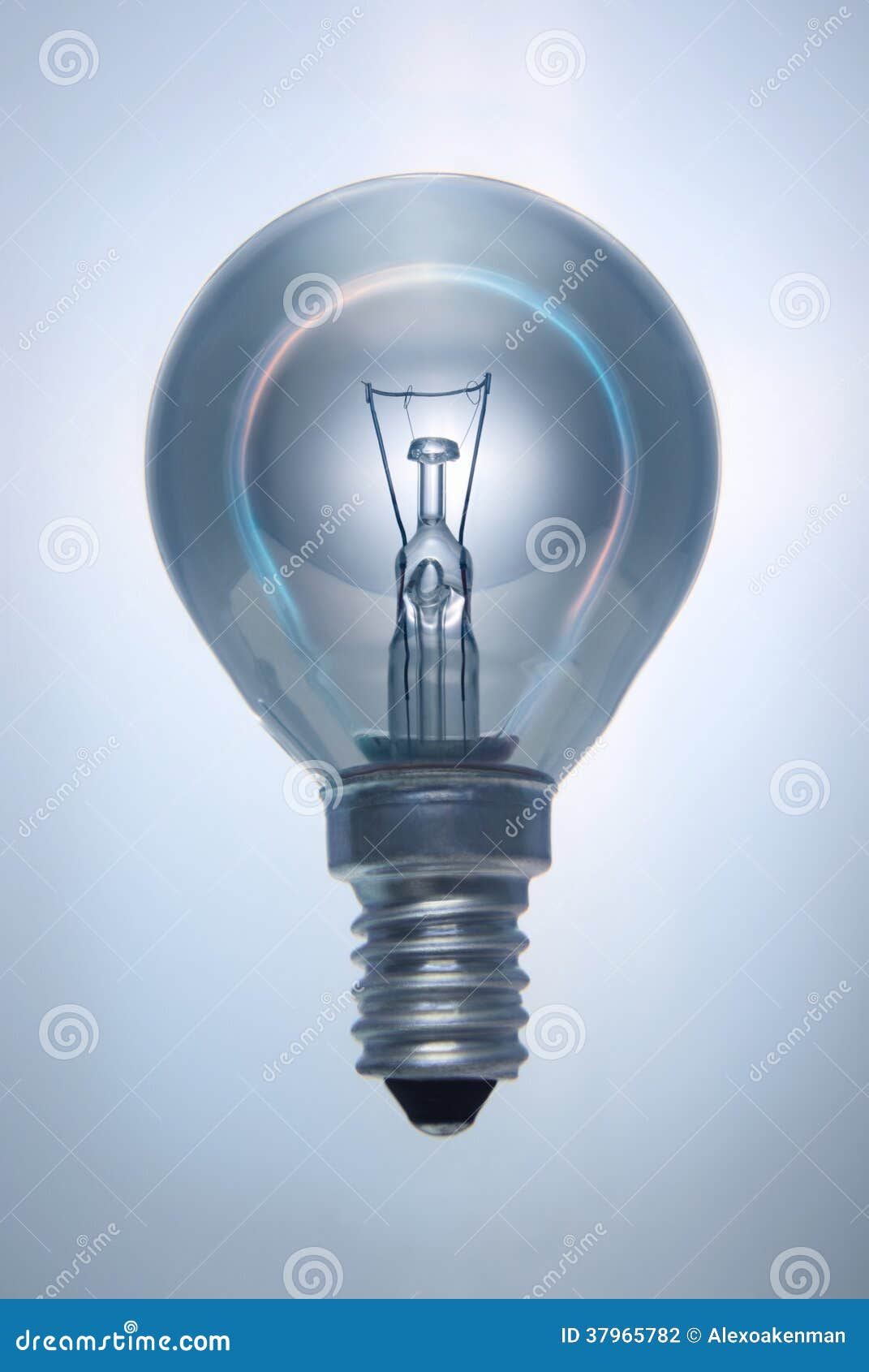 Light Bulb with an Iridescent Glow on a Contour. Stock Photo - Image of ...