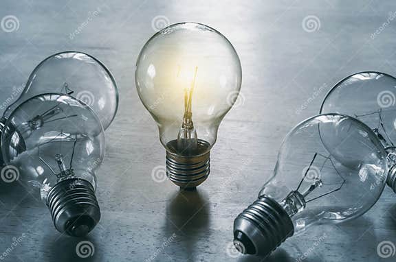 Light Bulb Isolate on Wood Background Stock Photo - Image of equipment ...