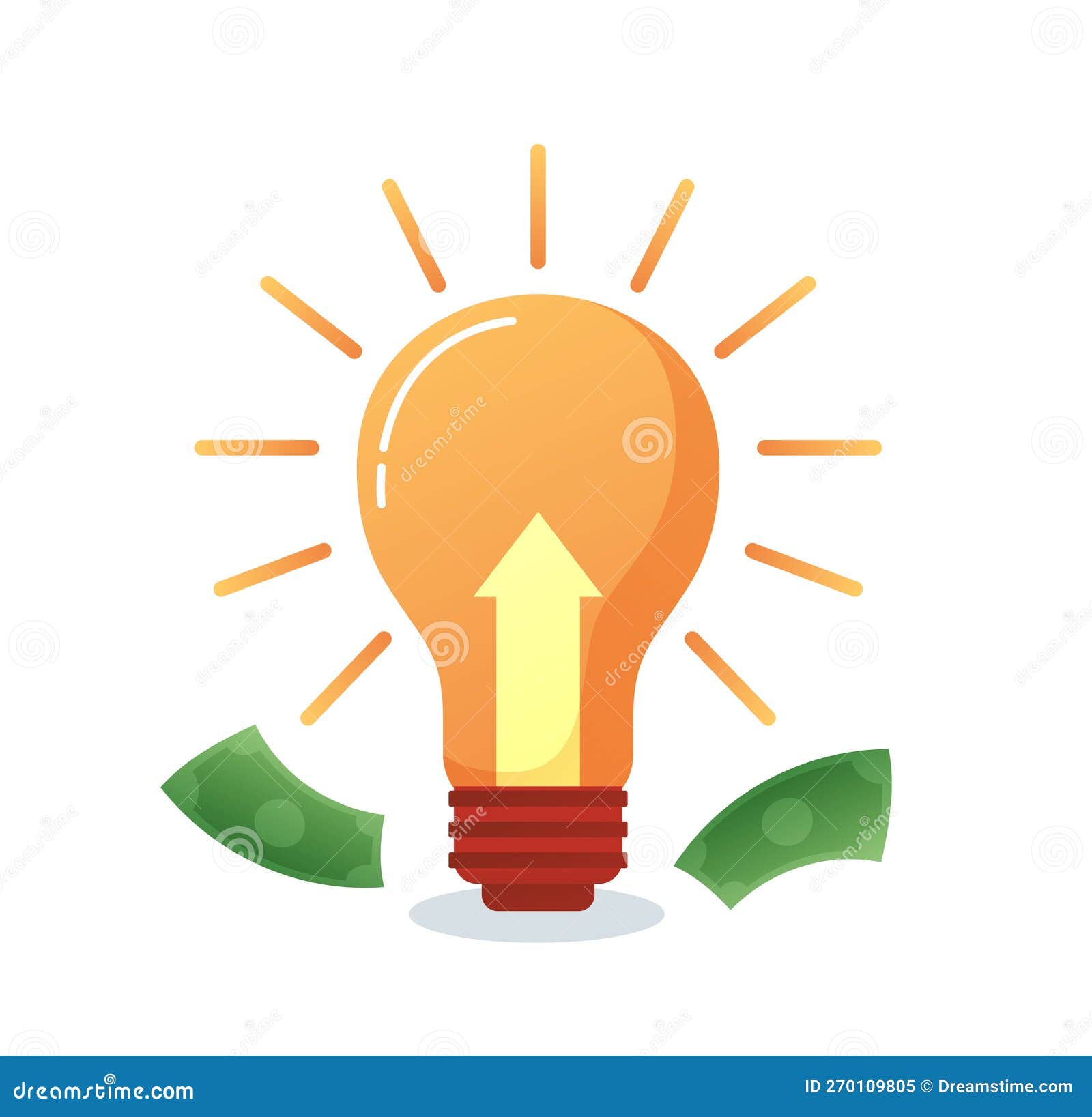 Light Bulb Isolated. Creative Idea and Innovation Vector Illustration ...