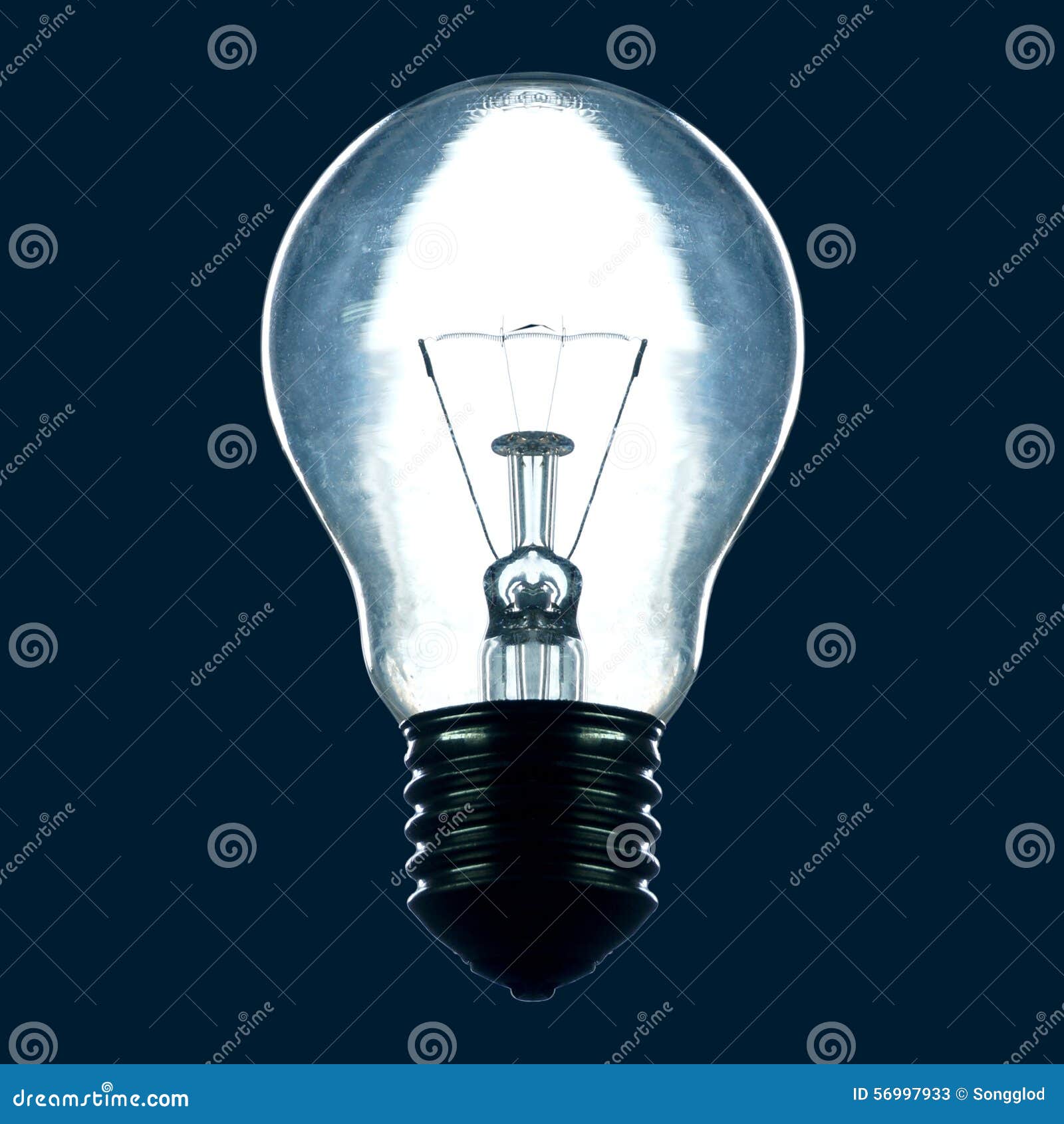 Light Bulb Isolated on Dark Background Stock Image - Image of equipment ...
