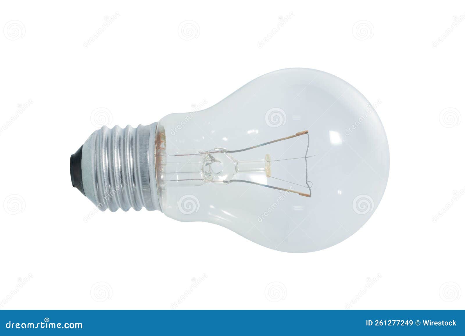 Light Bulb Isolated on a White Background Stock Image - Image of ...