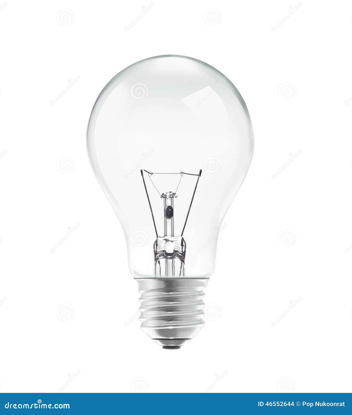 Light Bulb Isolated on White Background Stock Photo - Image of ...