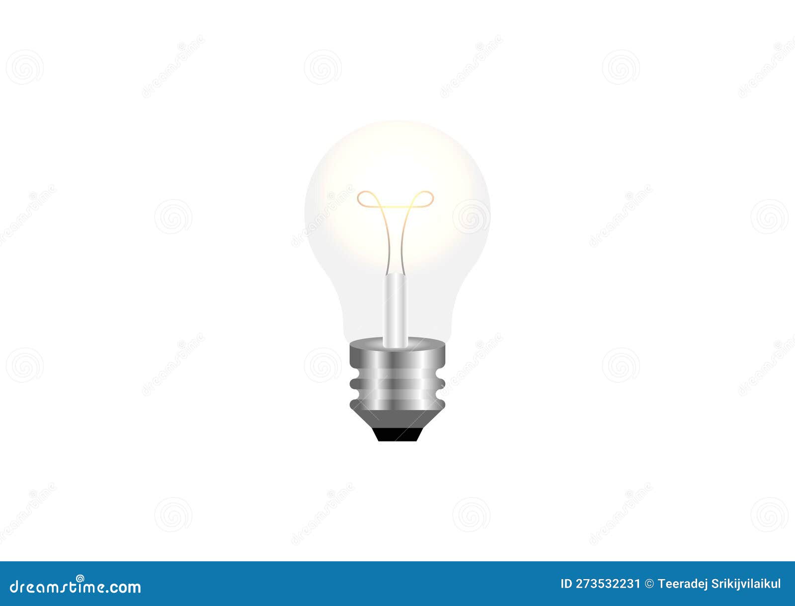 Light Bulb Isolated on White Background Stock Vector - Illustration of ...