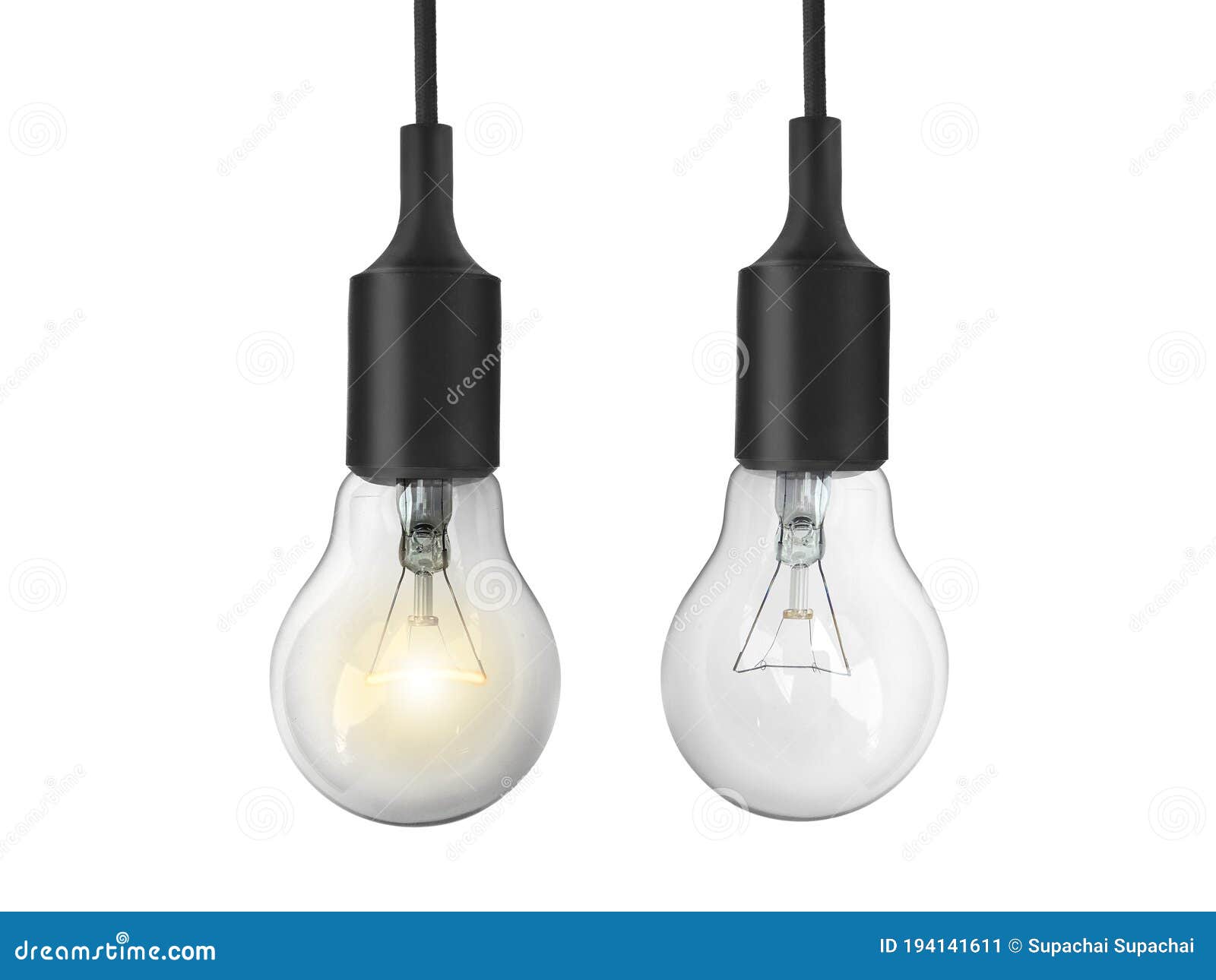 Light Bulb Isolated on White Background Stock Image - Image of ...