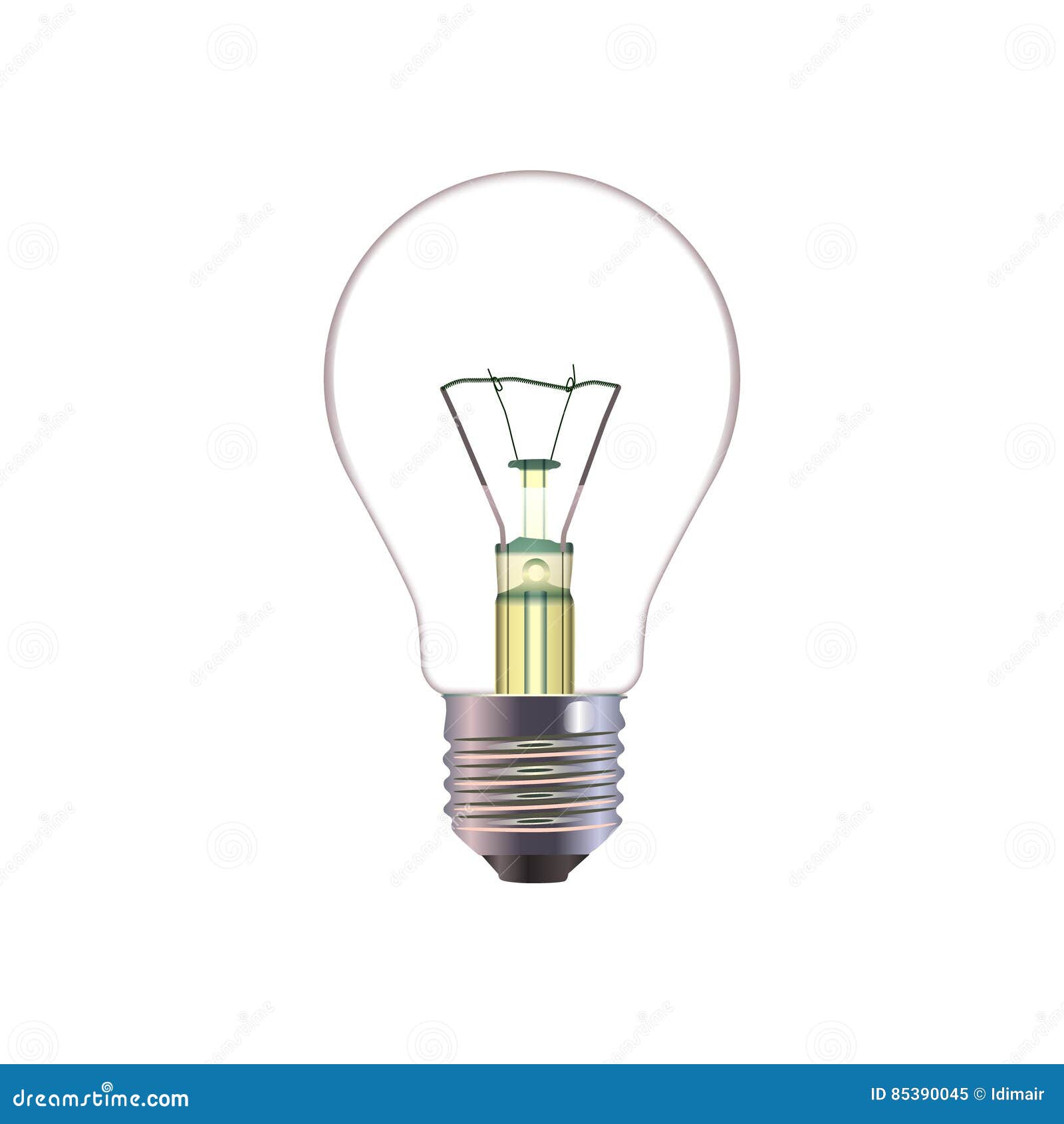Light Bulb Isolated on White Background. Vector Stock Vector ...