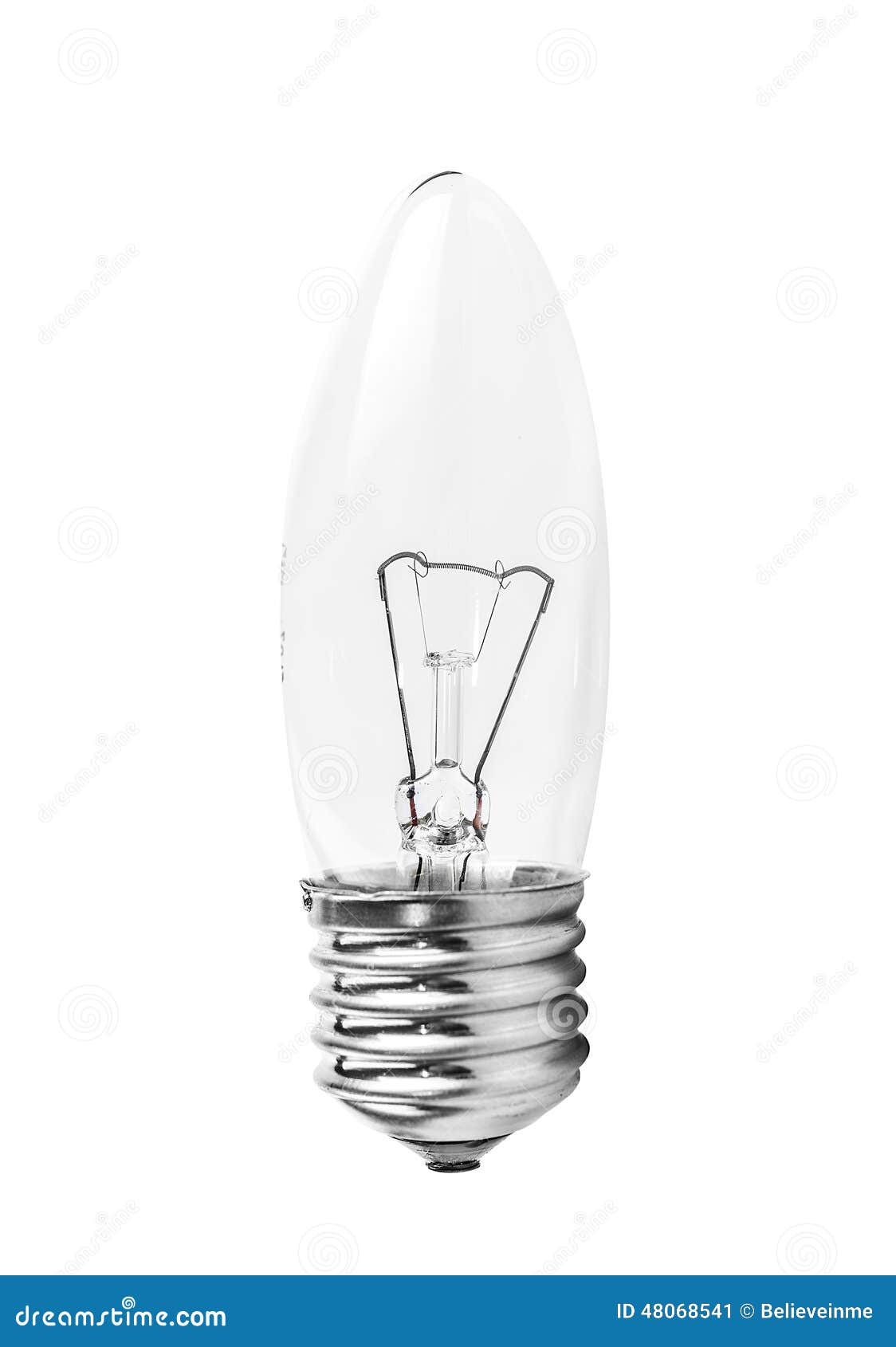 Light Bulb Isolated on White Stock Image - Image of lamp, equipment ...