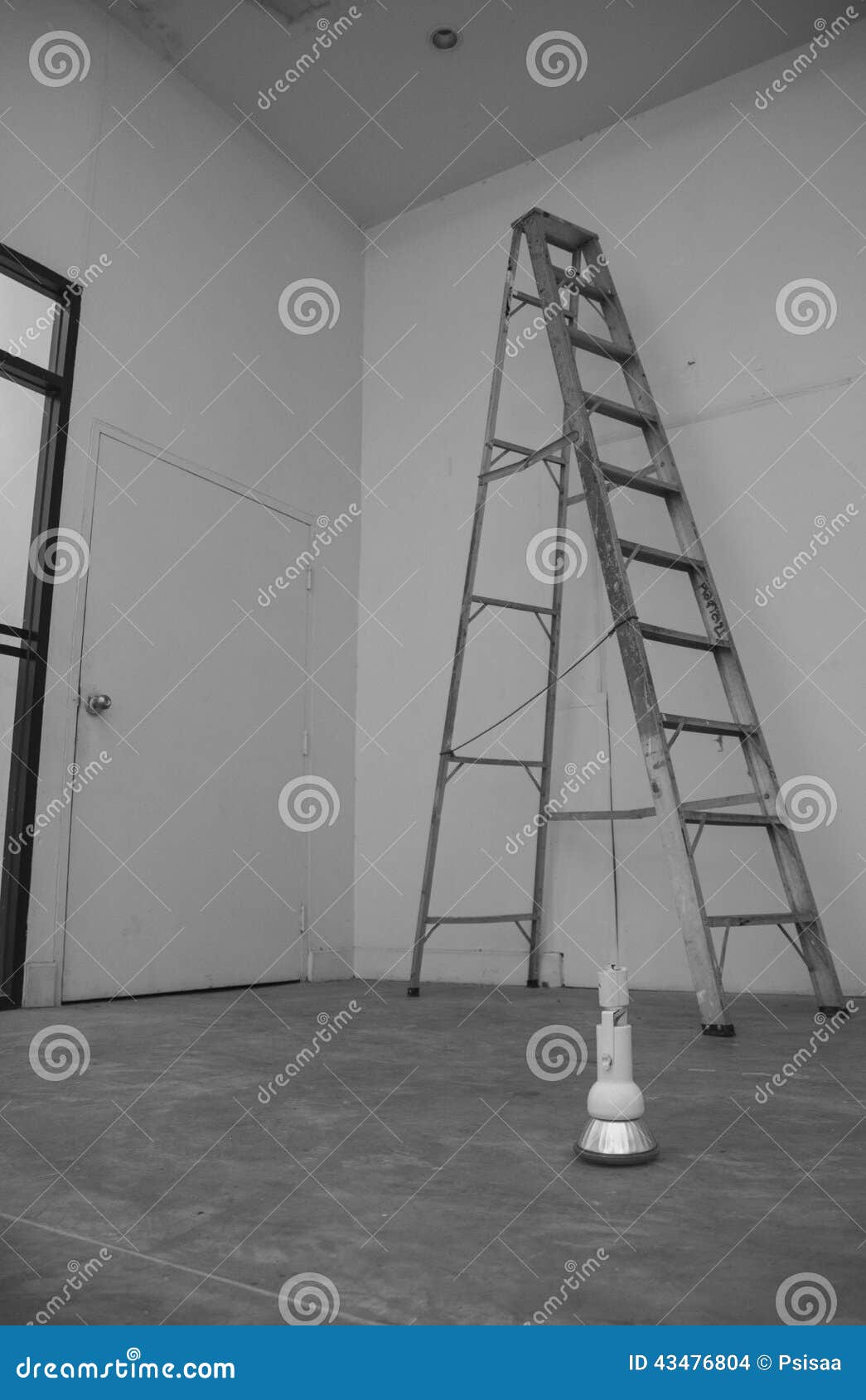 Light bulb and ladder stock photo. Image of building - 43476804