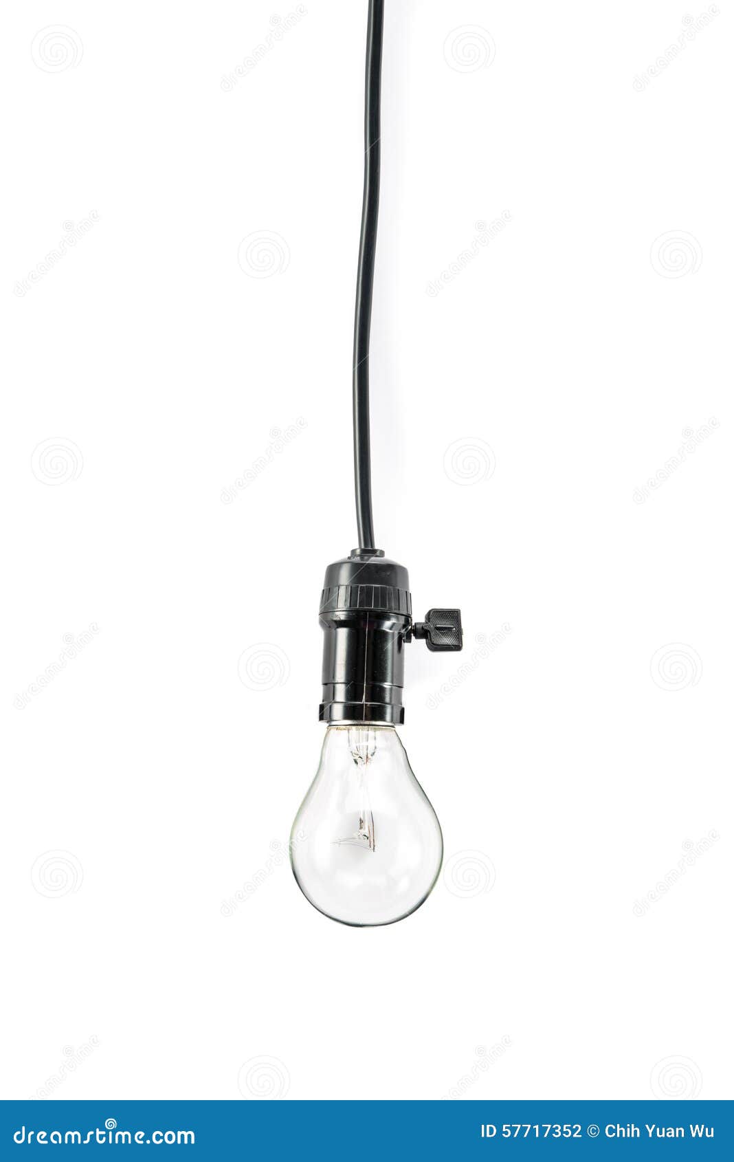 Light Bulb with and Lamp Holder, Cable Tungsten Stock Photo - Image of ...