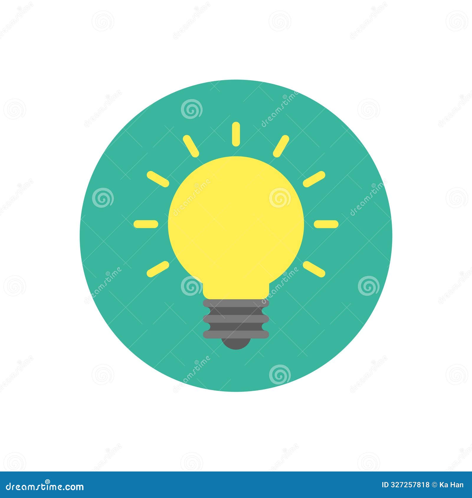 Light Bulb, Lamp Icon in Flat Style. Insight, Idea Concept Stock ...