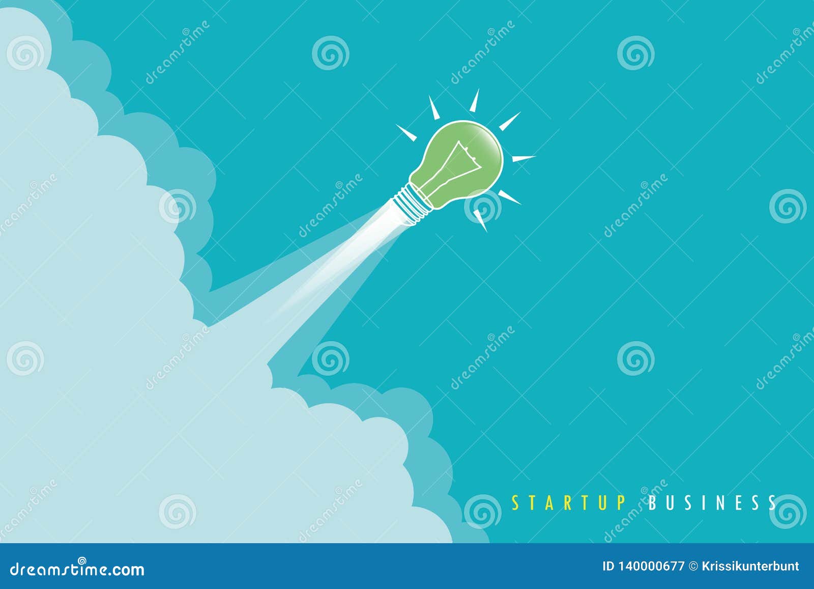 Light Bulb Lamp Launch Start Up Concept Stock Vector - Illustration of ...