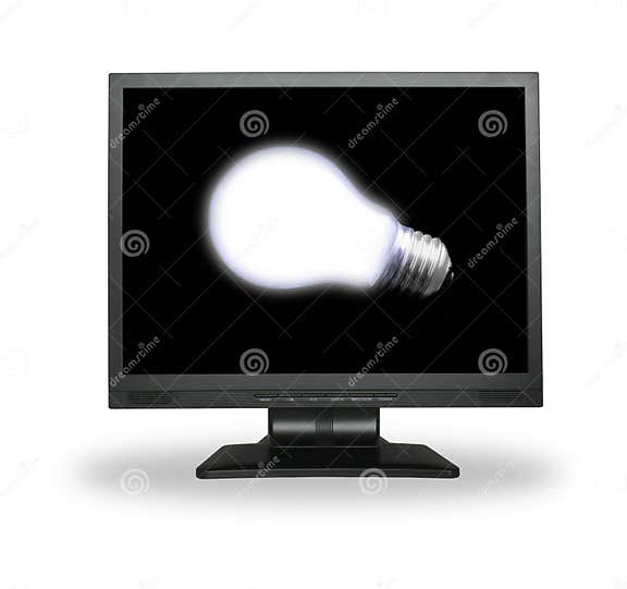 Light bulb in lcd screen stock photo. Image of electrical - 2250488