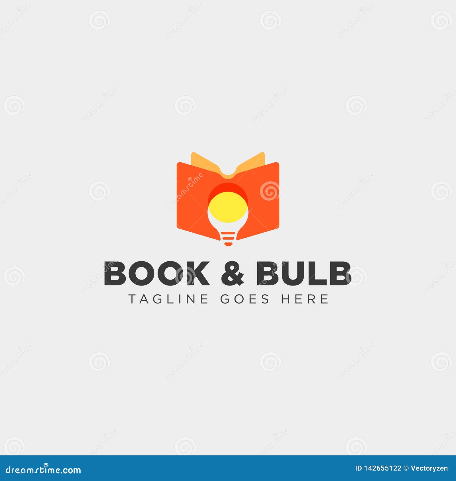 Light Bulb Learning Line Logo Template Vector Illustration Icon Element ...