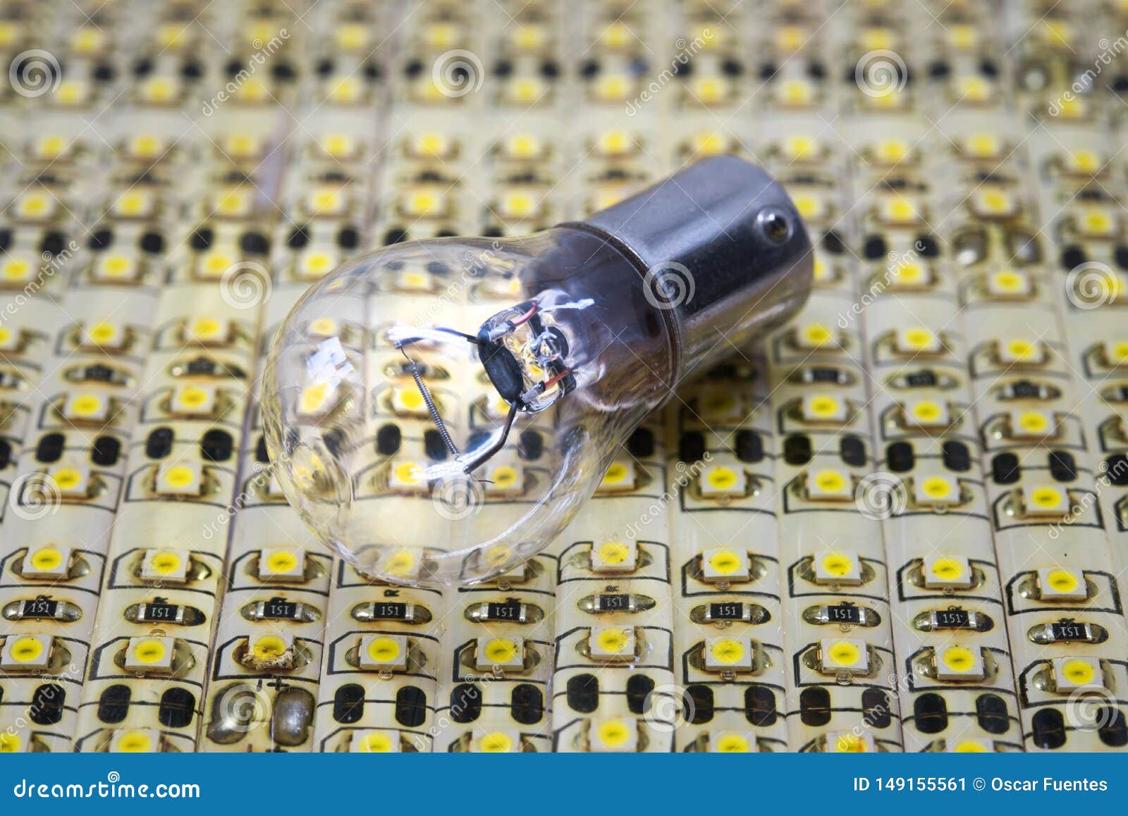 Light Bulb and Led, Electric Power Stock Image - Image of lamp ...