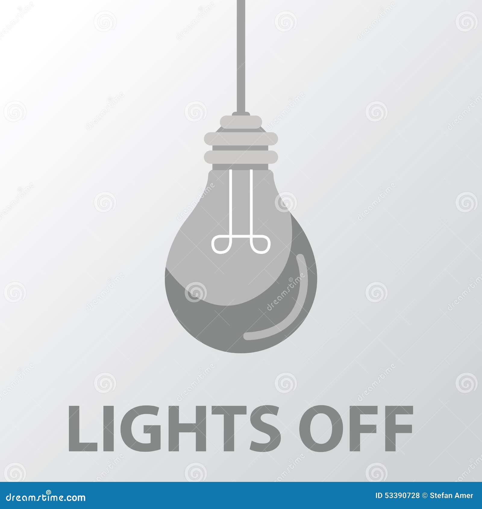 Light bulb, light off. stock vector. Illustration of sustainable - 53390728