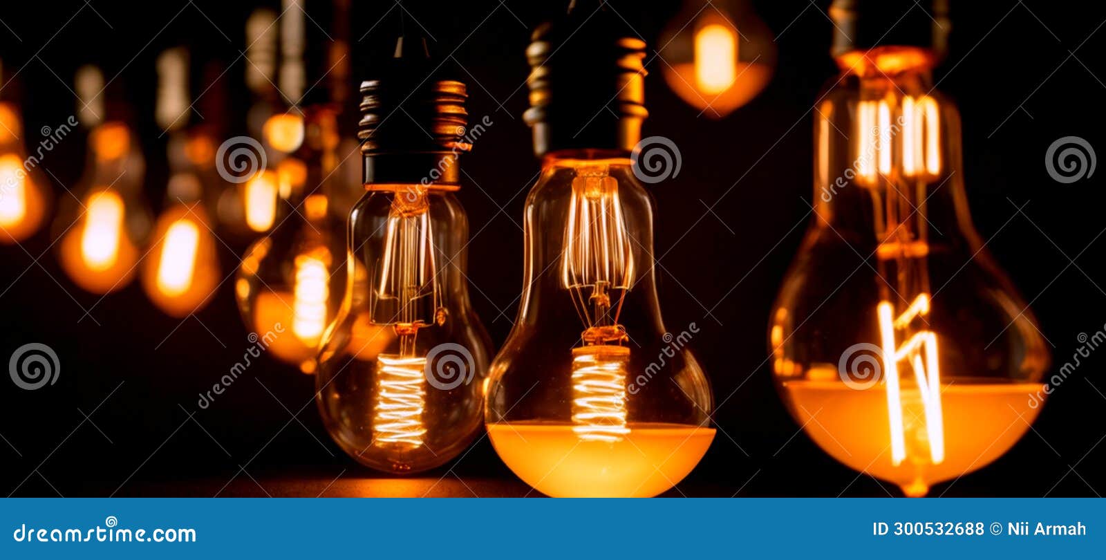 Lighting bulb in the dark stock photo. Image of smart - 300532688