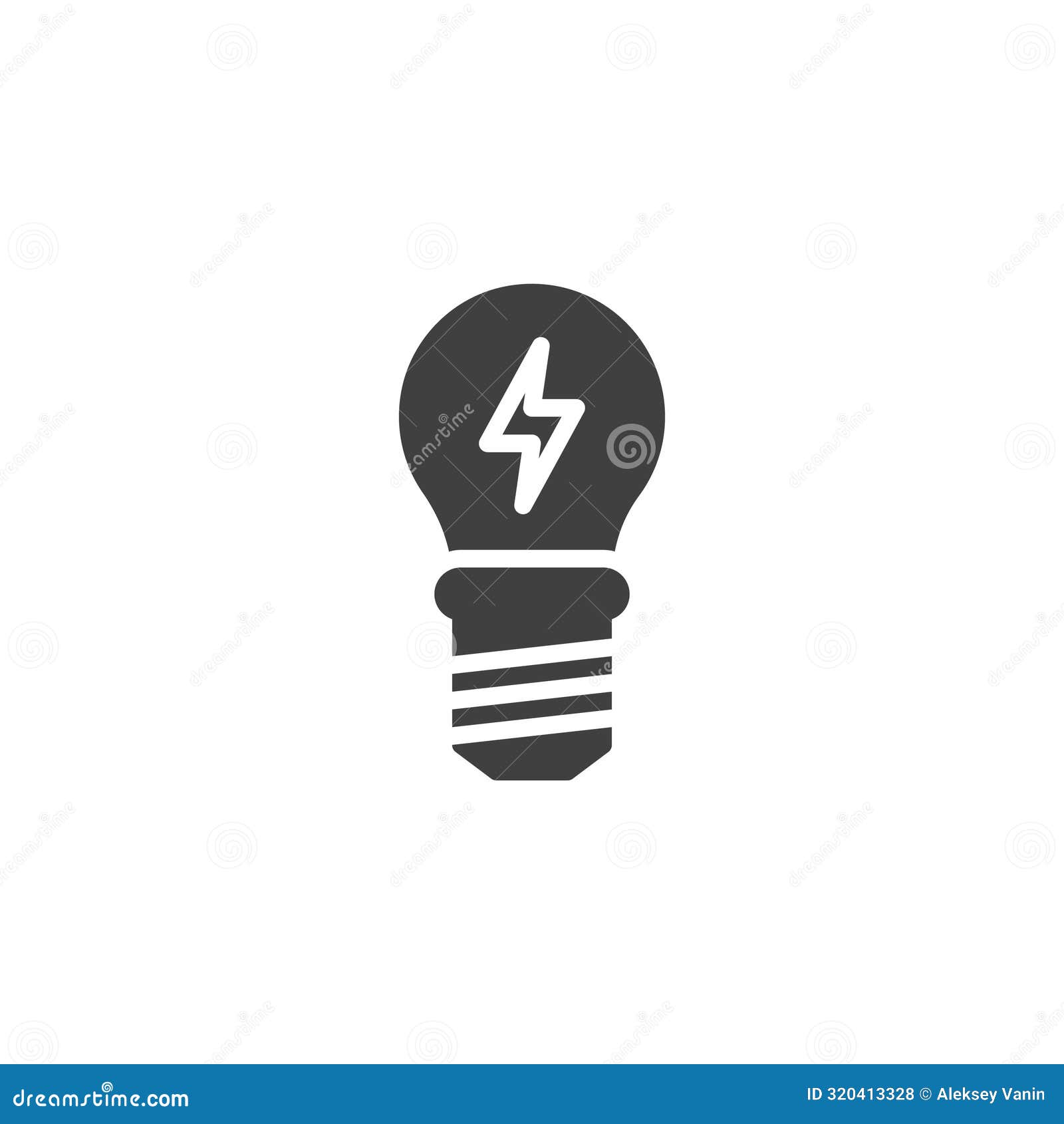 Light Bulb with Lightning Vector Icon Stock Vector - Illustration of ...