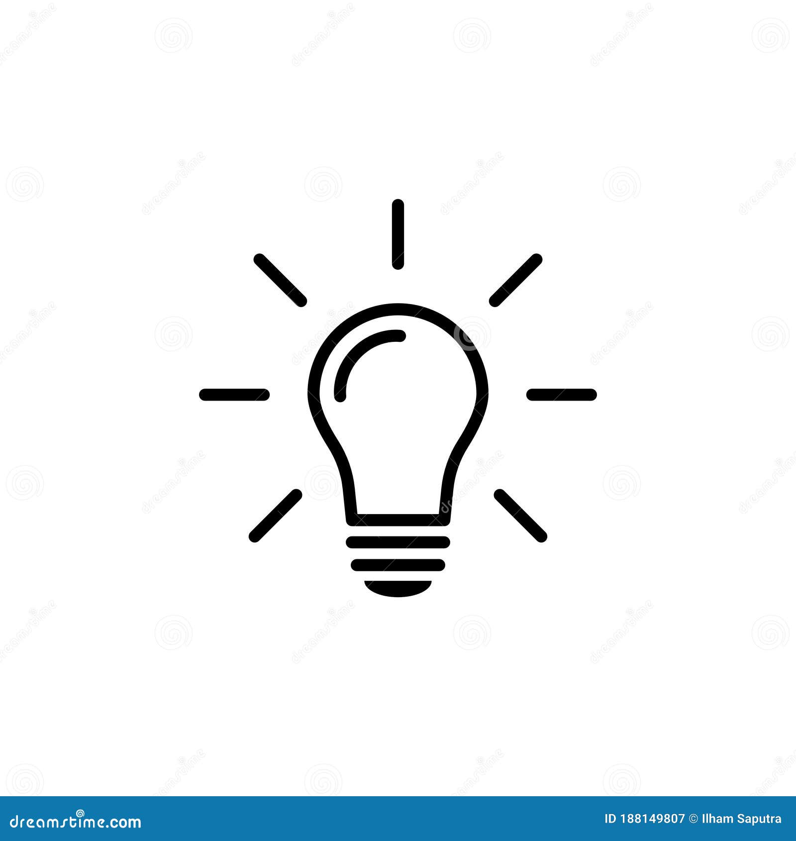 Light Bulb Line Icon Vector Illustration. Creative Icon Symbol Stock ...