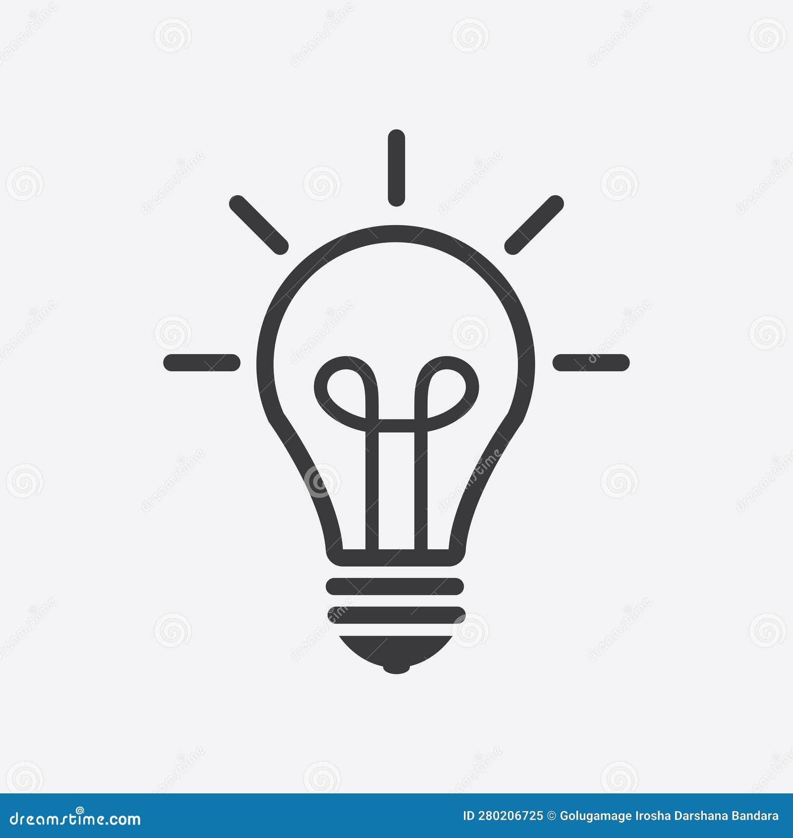 Light Bulb Line Icon Vector, Illustration Eps10 Stock Vector ...