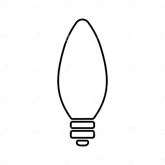Light Bulb Linear Icon Isolated. Bulb Vector Icon Stock Vector ...
