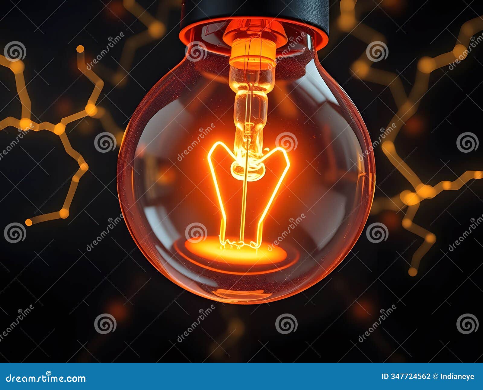 A Light Bulb is Lit Up and is Surrounded by a Dark Background Ai ...
