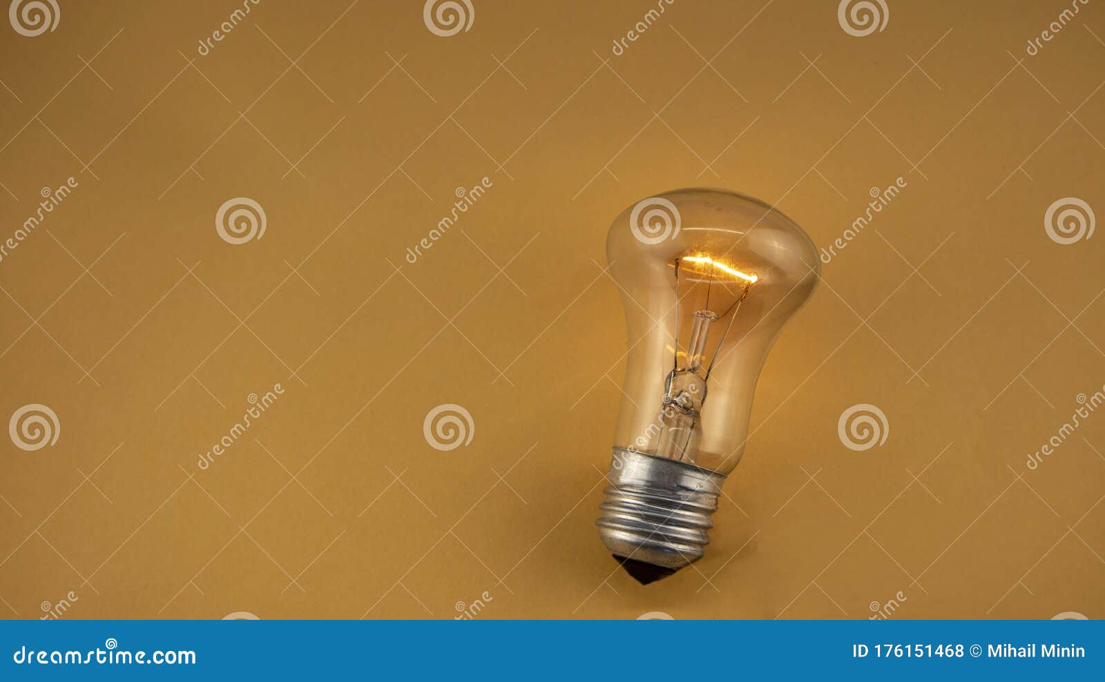 The Light Bulb is Lit without Wires Stock Photo - Image of innovation ...