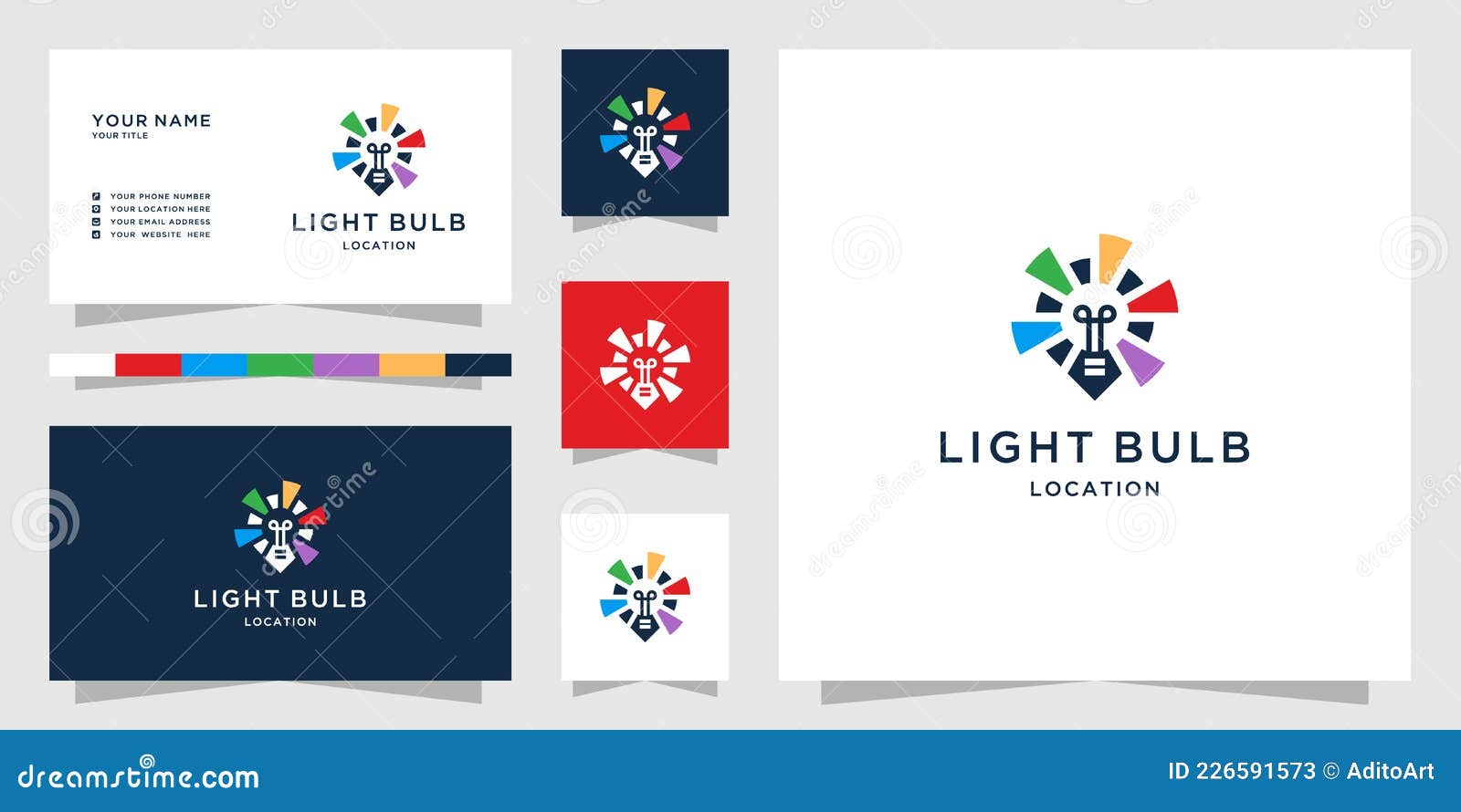 Light bulb logo design stock vector. Illustration of advertising ...