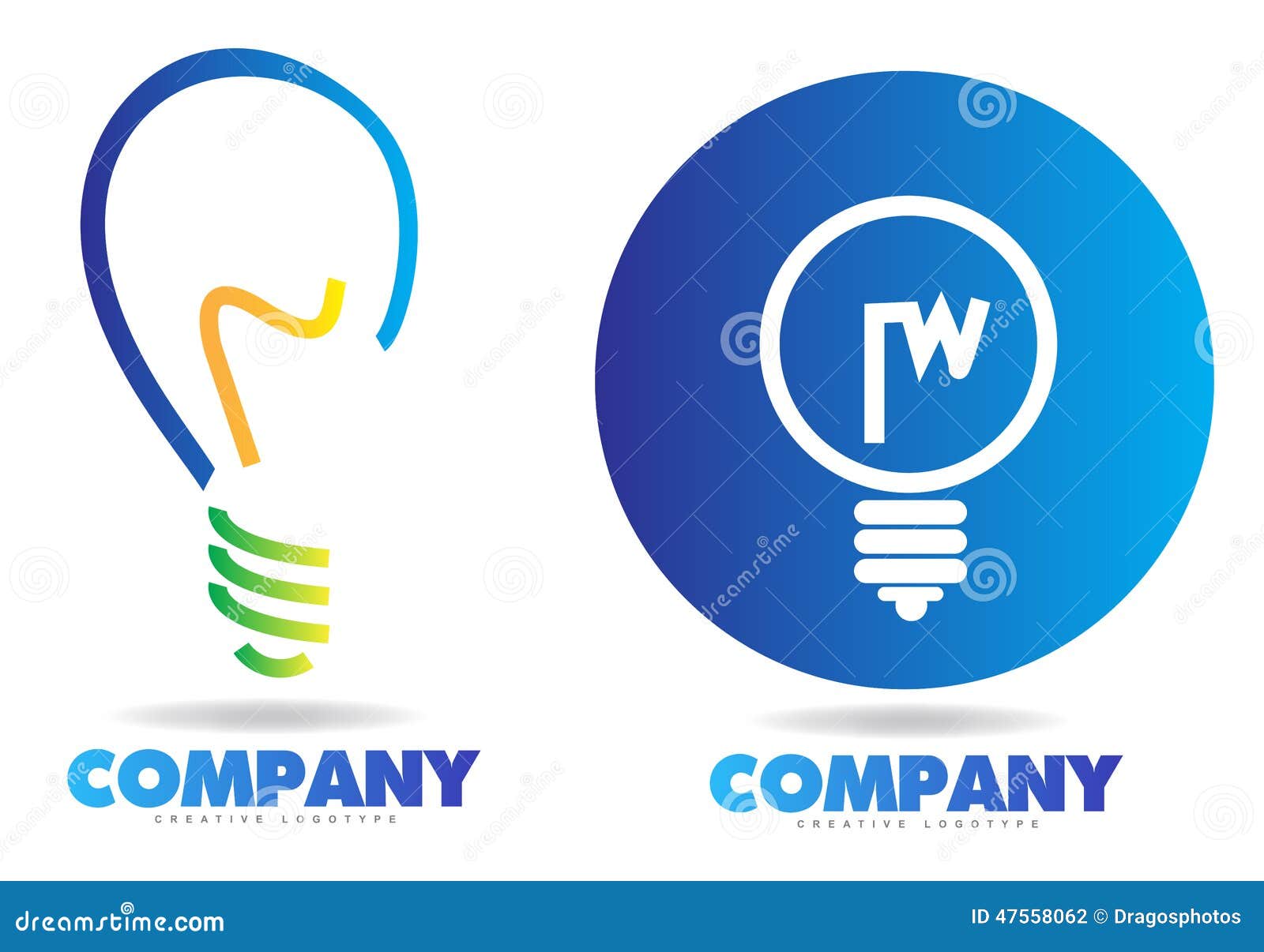 Light bulb logo stock illustration. Illustration of business - 47558062