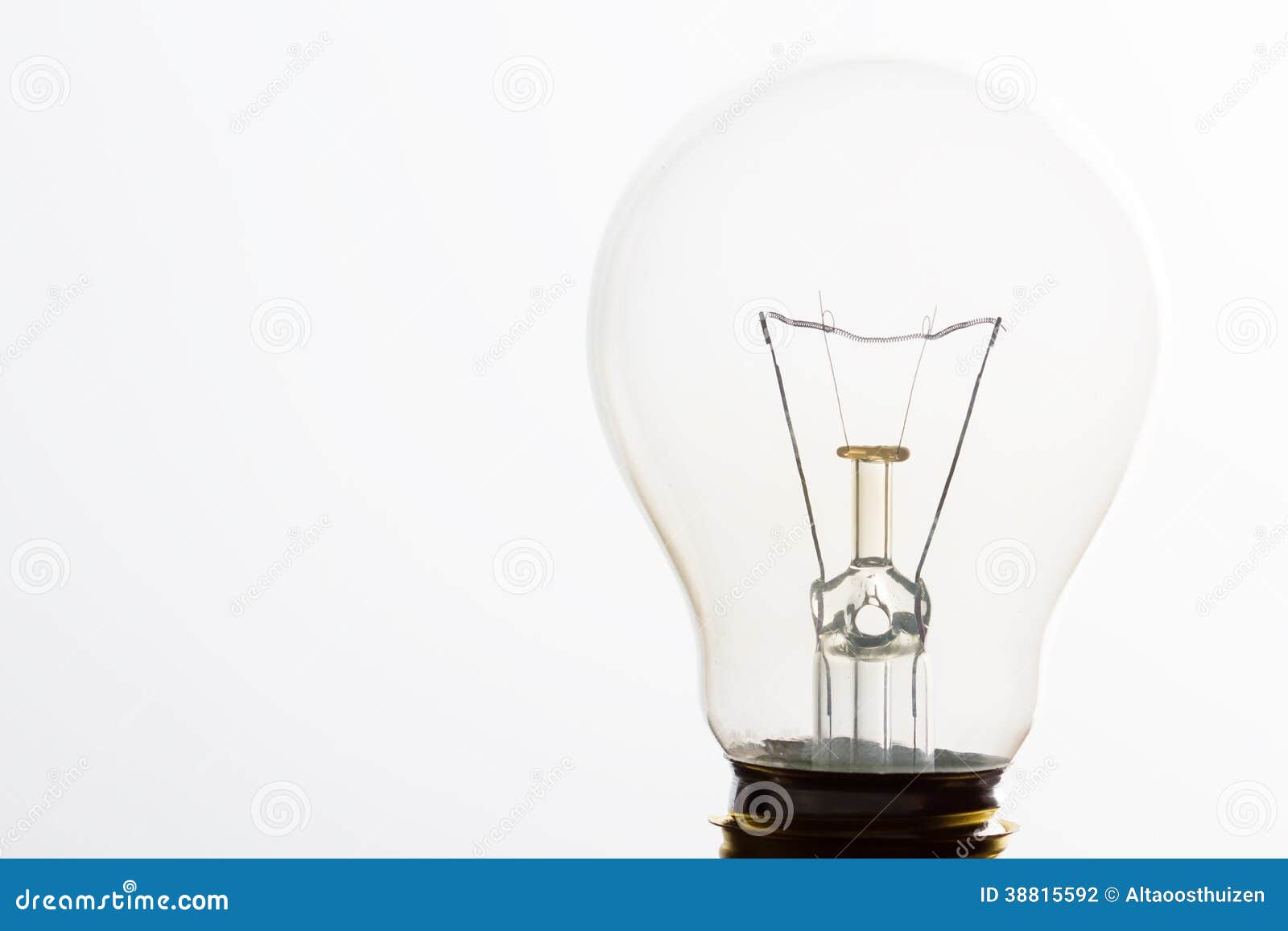 Light Bulb Macro with the Filament Wire Stock Photo - Image of ...