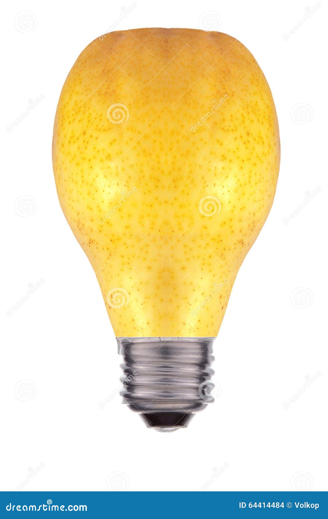 Light Bulb Made Out of a Pear - Concept of Green Energy Stock Photo ...