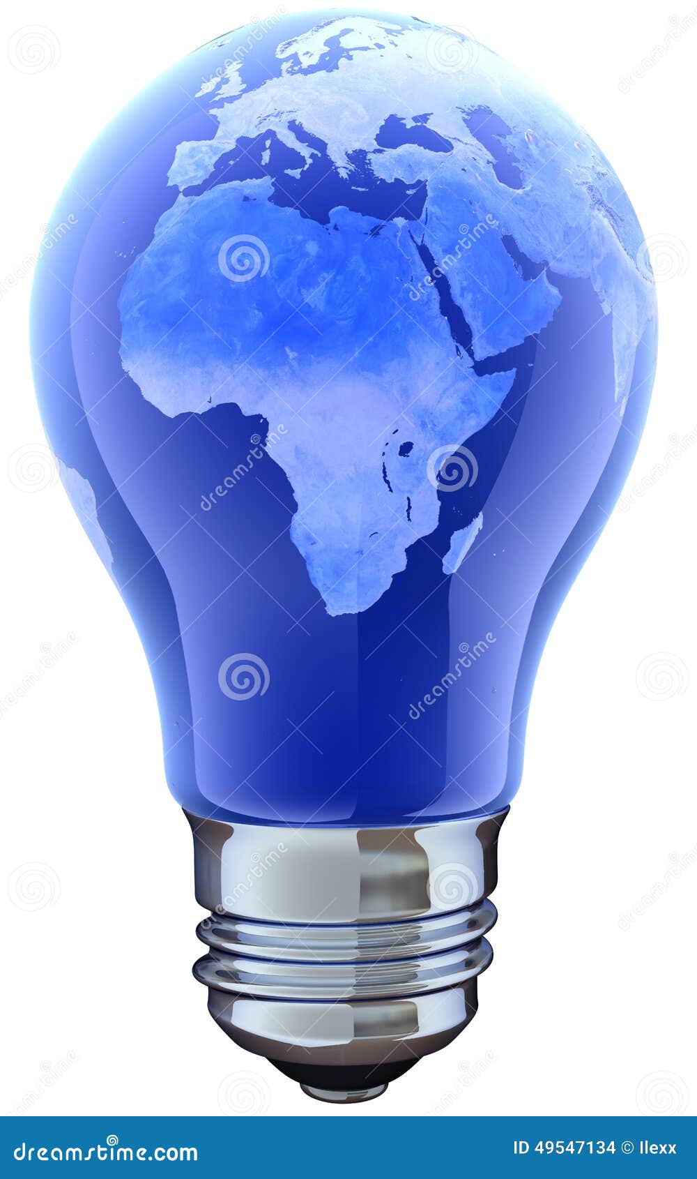 Light bulb with map stock illustration. Illustration of global - 49547134