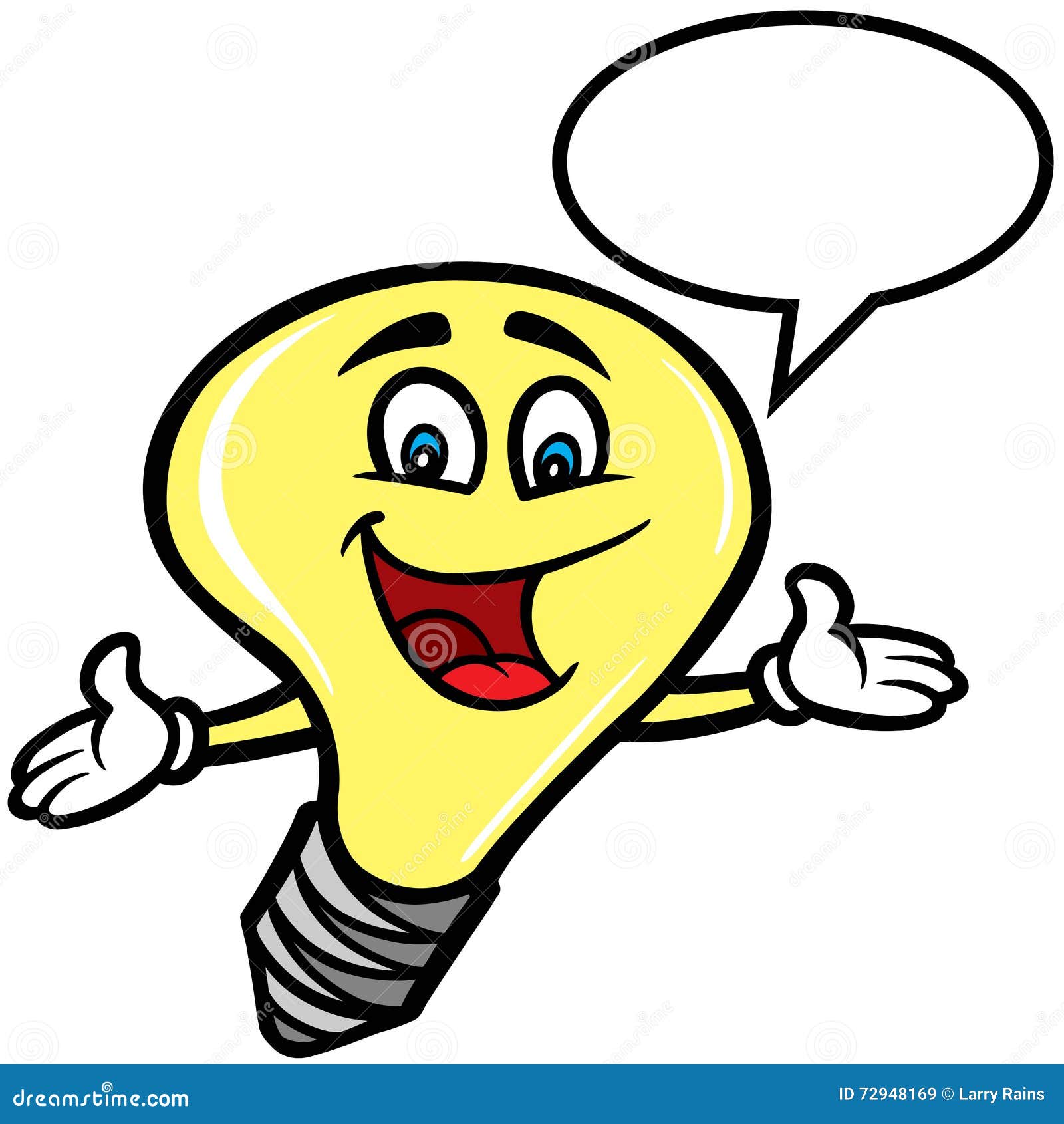 Light bulb Mascot stock illustration. Illustration of vector - 72948169