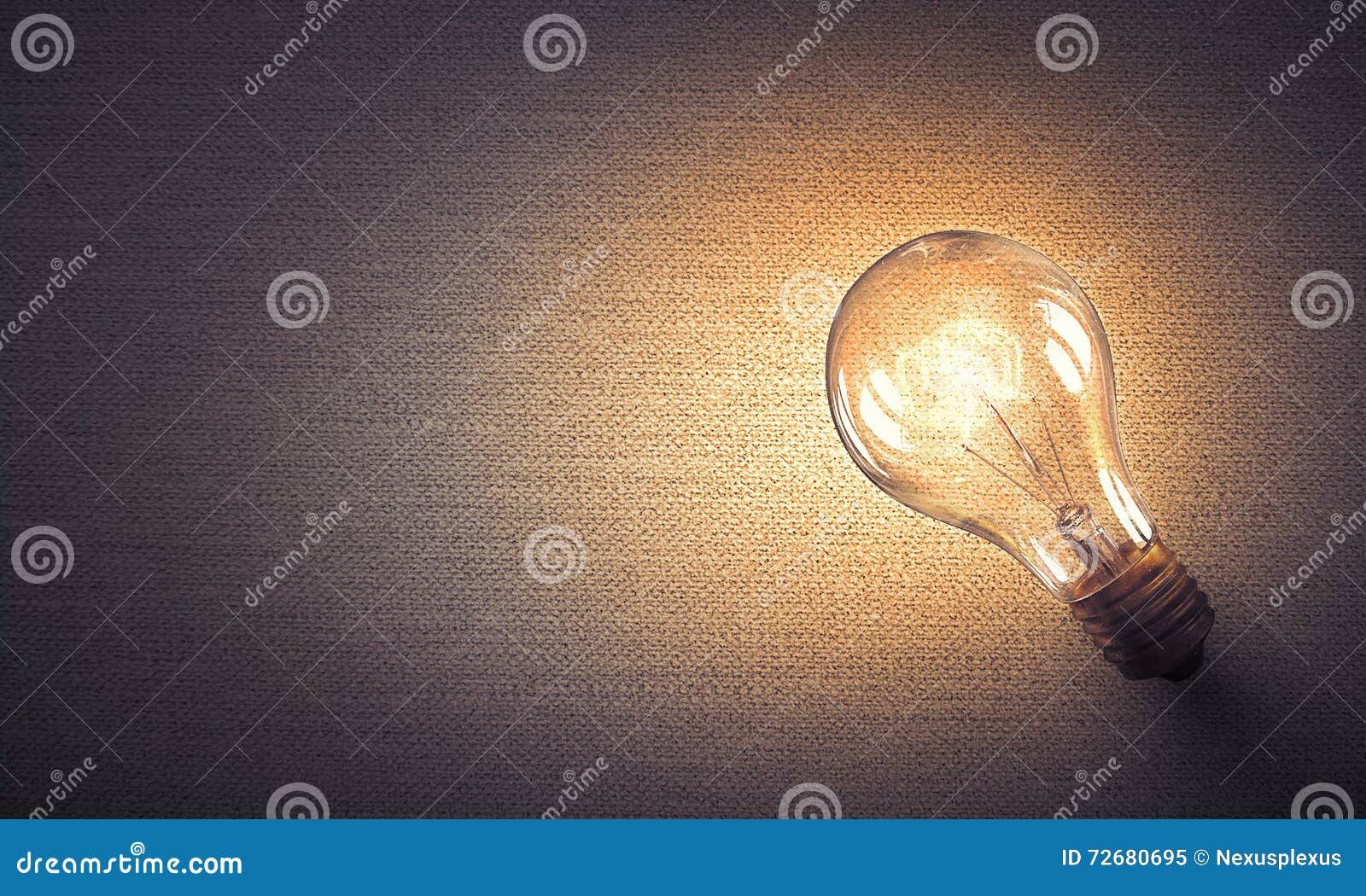 Light Bulb on Material Surface Stock Image - Image of wool, wall: 72680695
