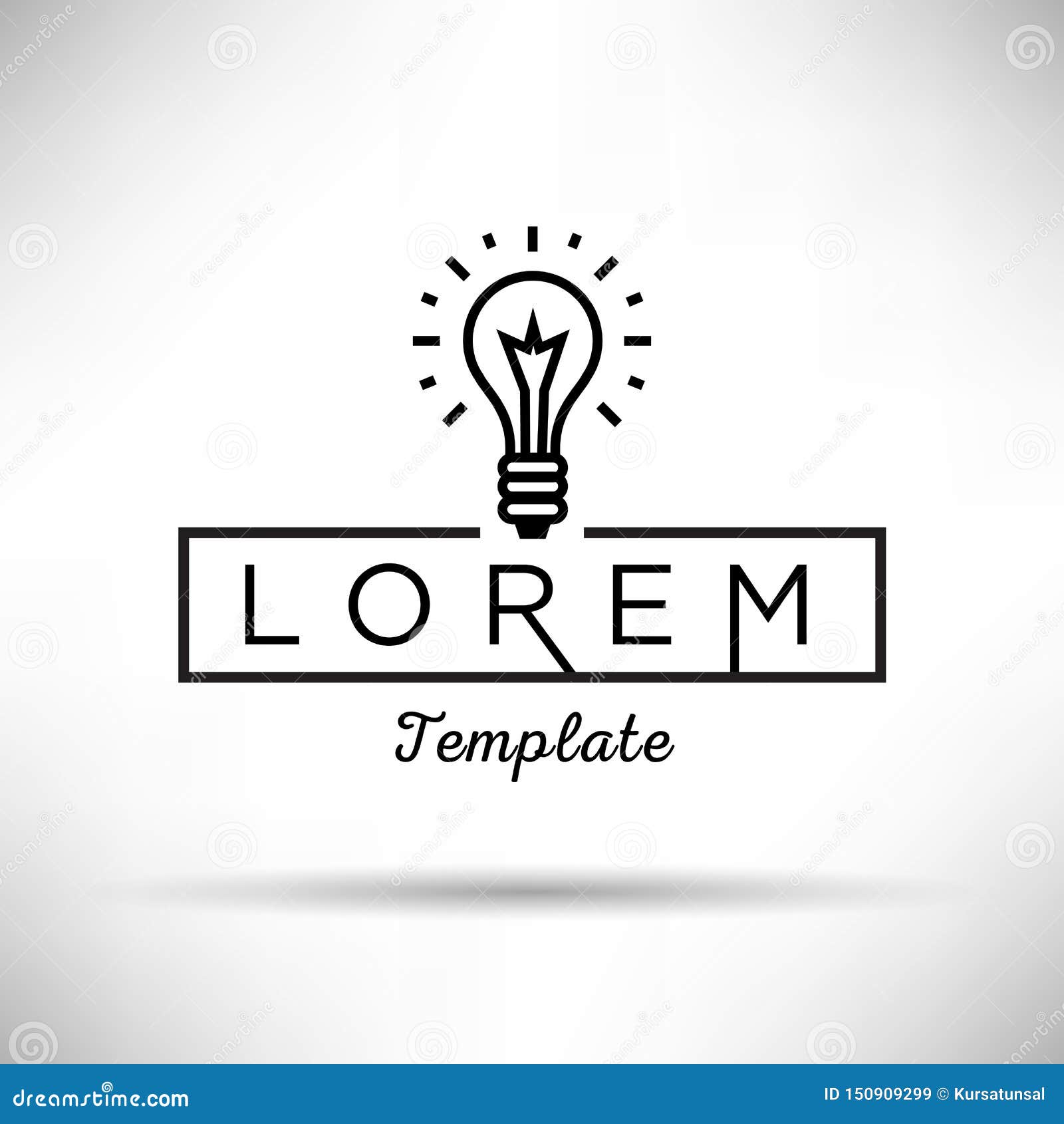 Light Bulb Minimal Sign Vector Design Stock Vector - Illustration of ...