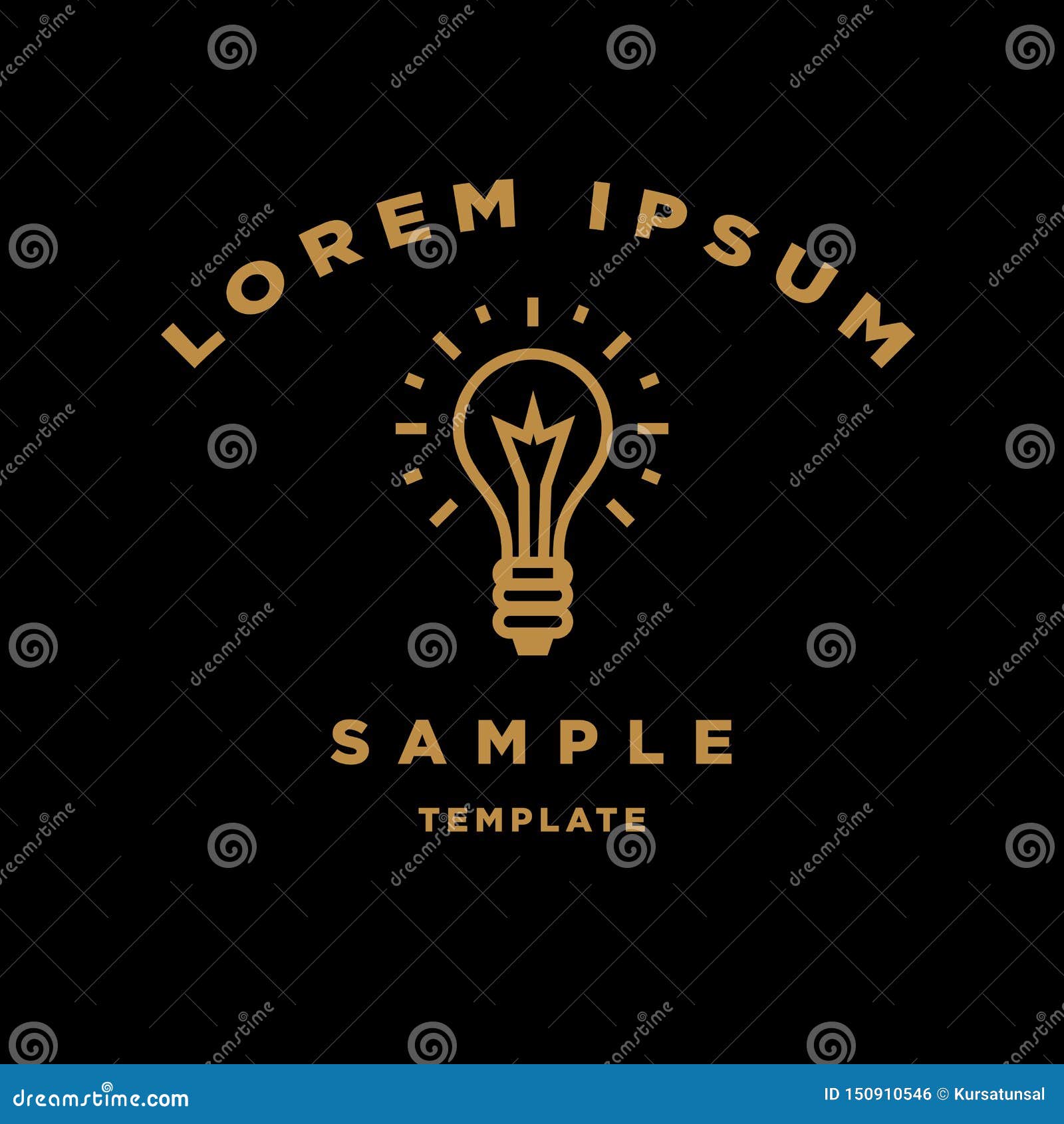 Light Bulb Minimal Sign Vector Design Stock Vector - Illustration of ...