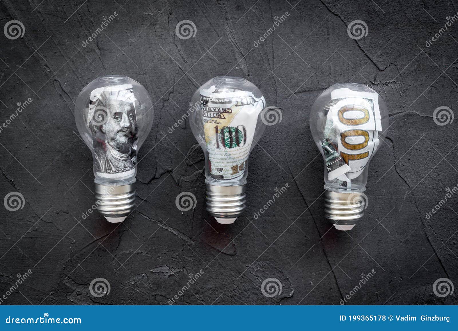 Light Bulb with Money Inside - Business Plan and Idea Concept Stock ...