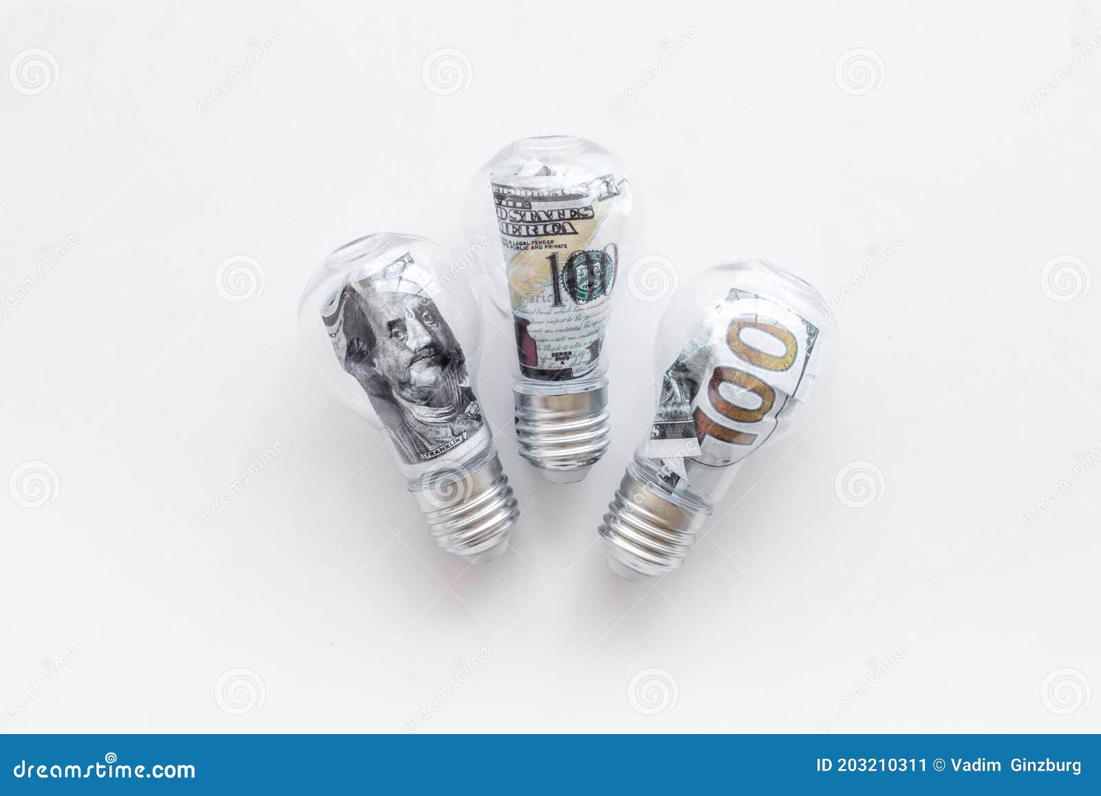 Light Bulb with Money Inside - Business Plan and Idea Concept Stock ...