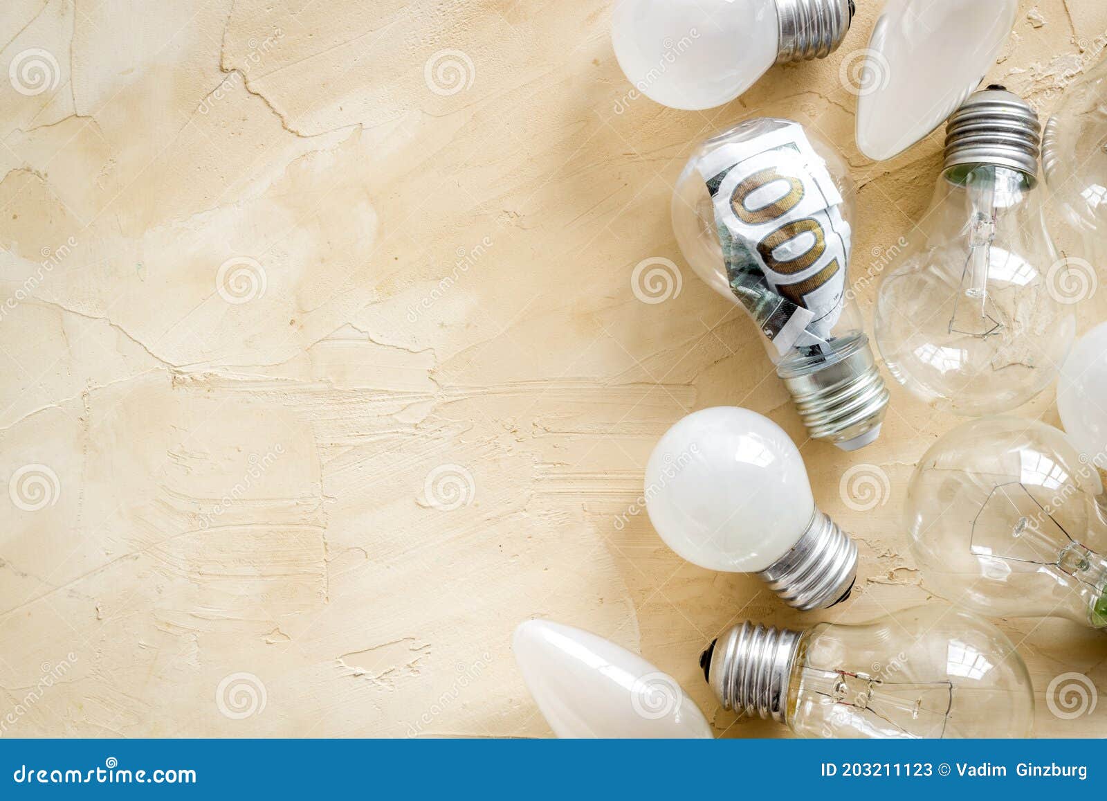 Light Bulb with Money Inside - Business Plan and Idea Concept Stock ...