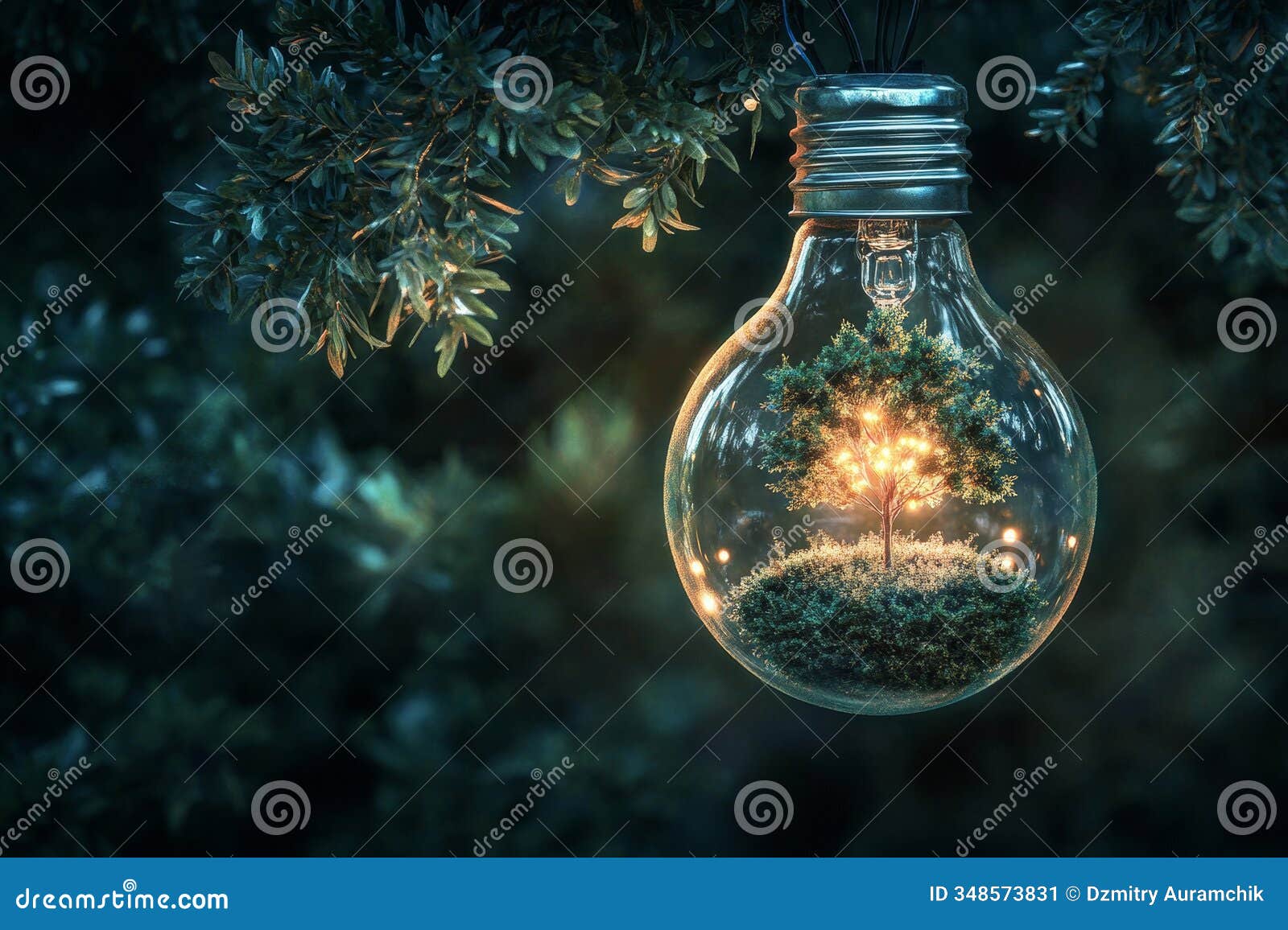 A Light Bulb Morphing into a Flourishing Tree Represents the ...