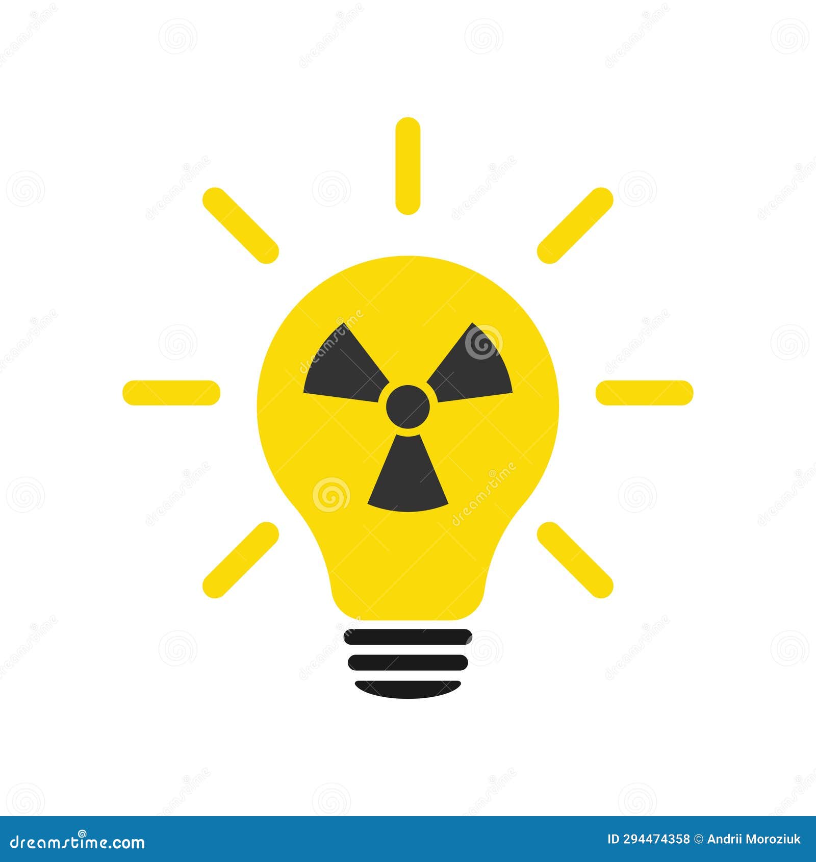 Light Bulb Nuclear Energy. Illustration Stock Vector - Illustration of ...